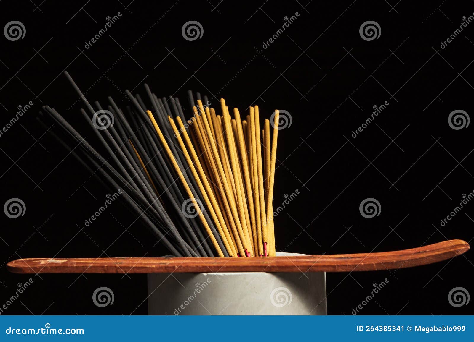 Many Different Incense Sticks with Wooden Stand Stock Image - Image of ...
