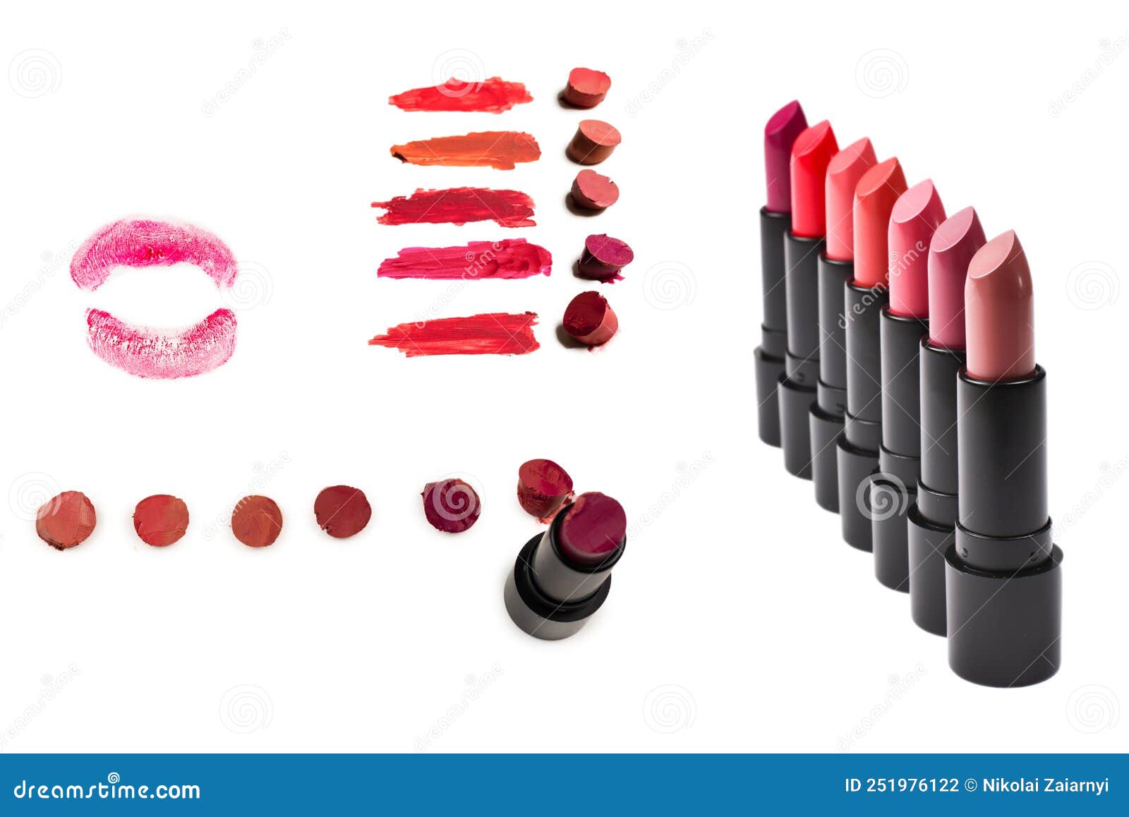 Many Different Lipsticks, Different Colors. Space for Text or Design ...