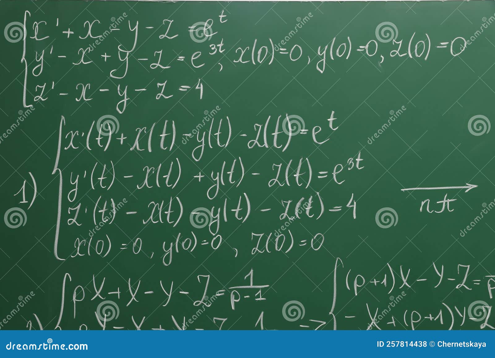 Many Different Math Formulas Written on Chalkboard Stock Photo - Image ...