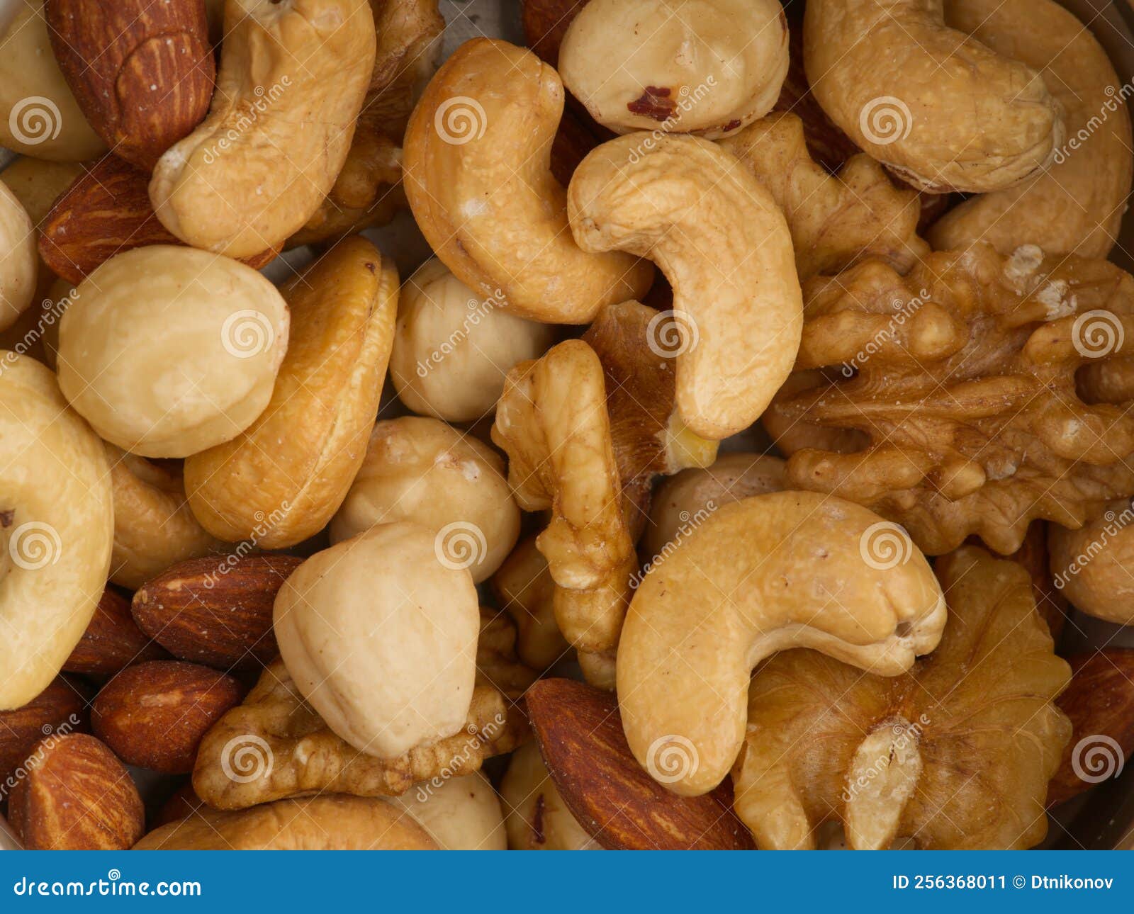 Many Different Nuts Closeup. View from Above Stock Image - Image of ...