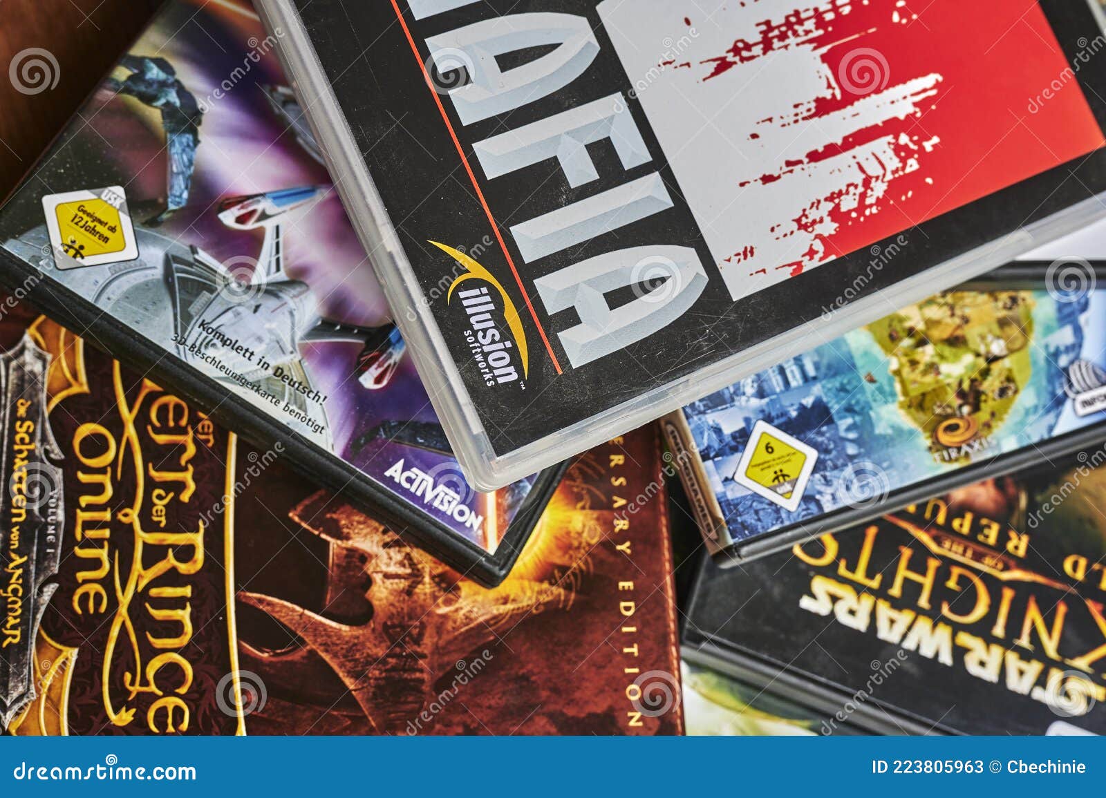 Many Different Packs of Computer Games Editorial Stock Photo - Image of ...
