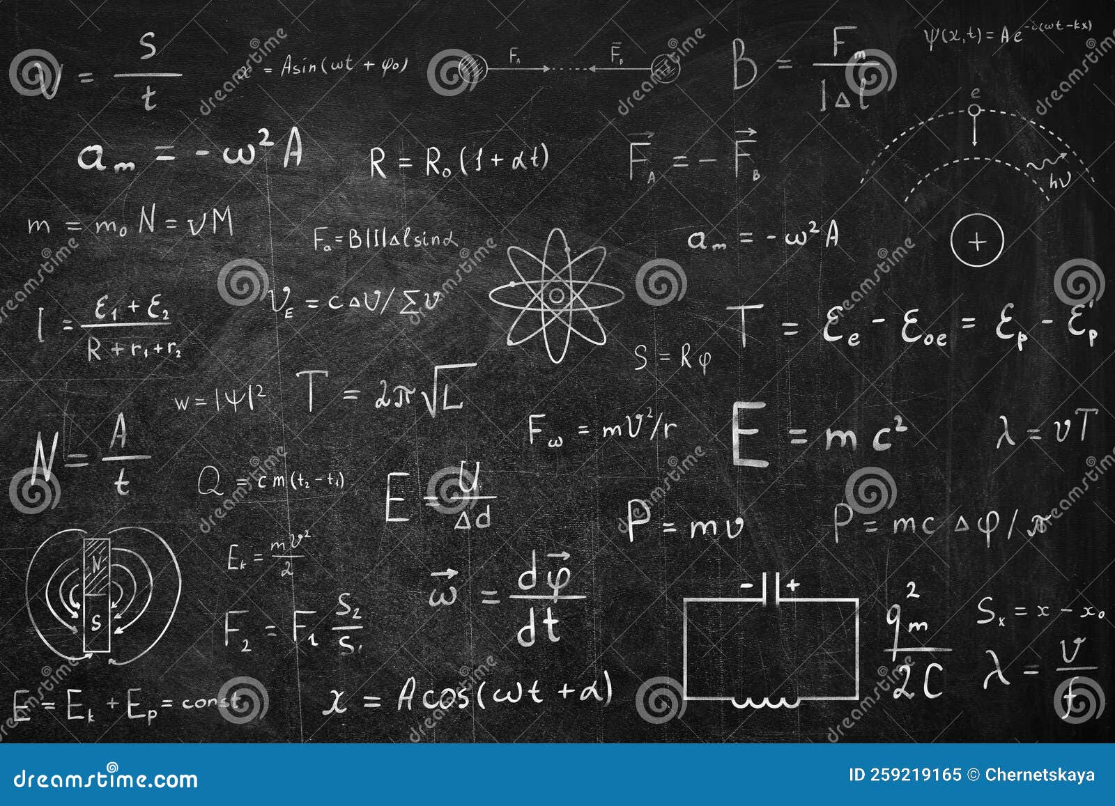 Physics Formulas Stock Image | CartoonDealer.com #20757991