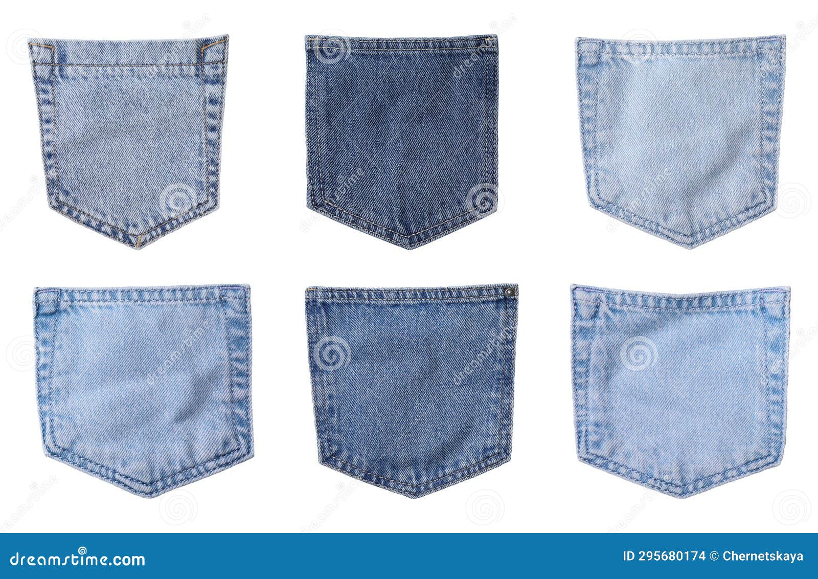 Many Different Pockets Isolated on White, Collection Stock Photo ...