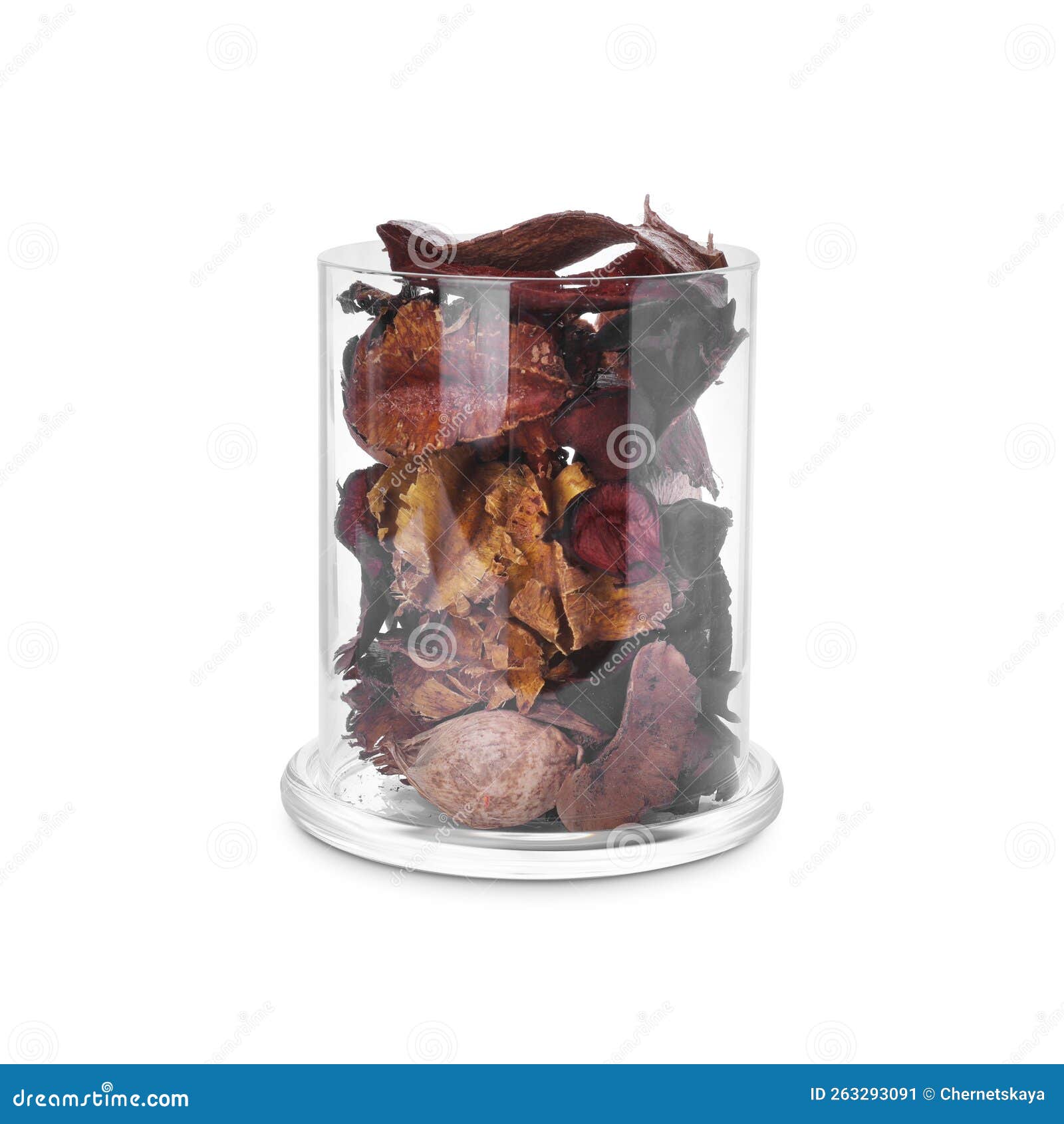 Many Different Scented Potpourri in Holder Isolated on White Stock ...