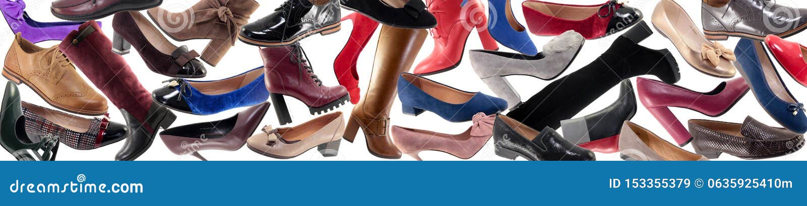 Many Different Shoes, Header. Stock Image - Image of fashion, collage ...