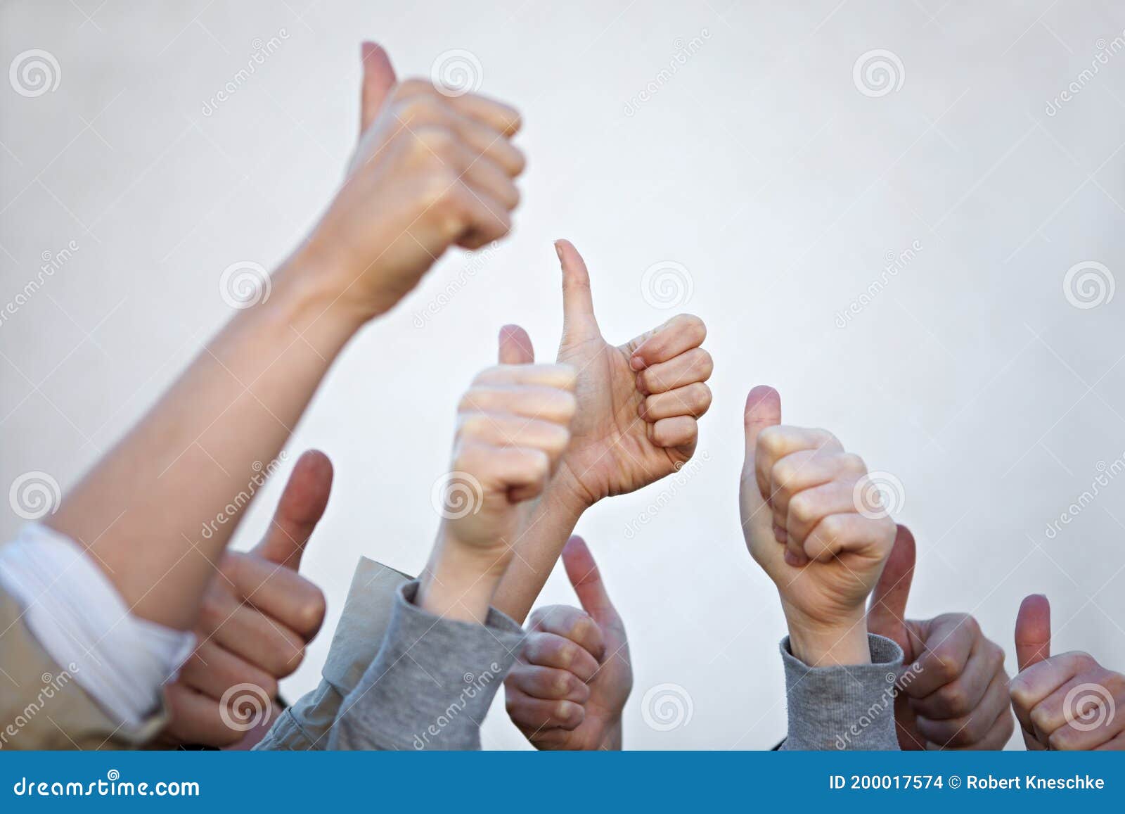 Many thumbs up stock photo. Image of performance, caucasian - 200017574