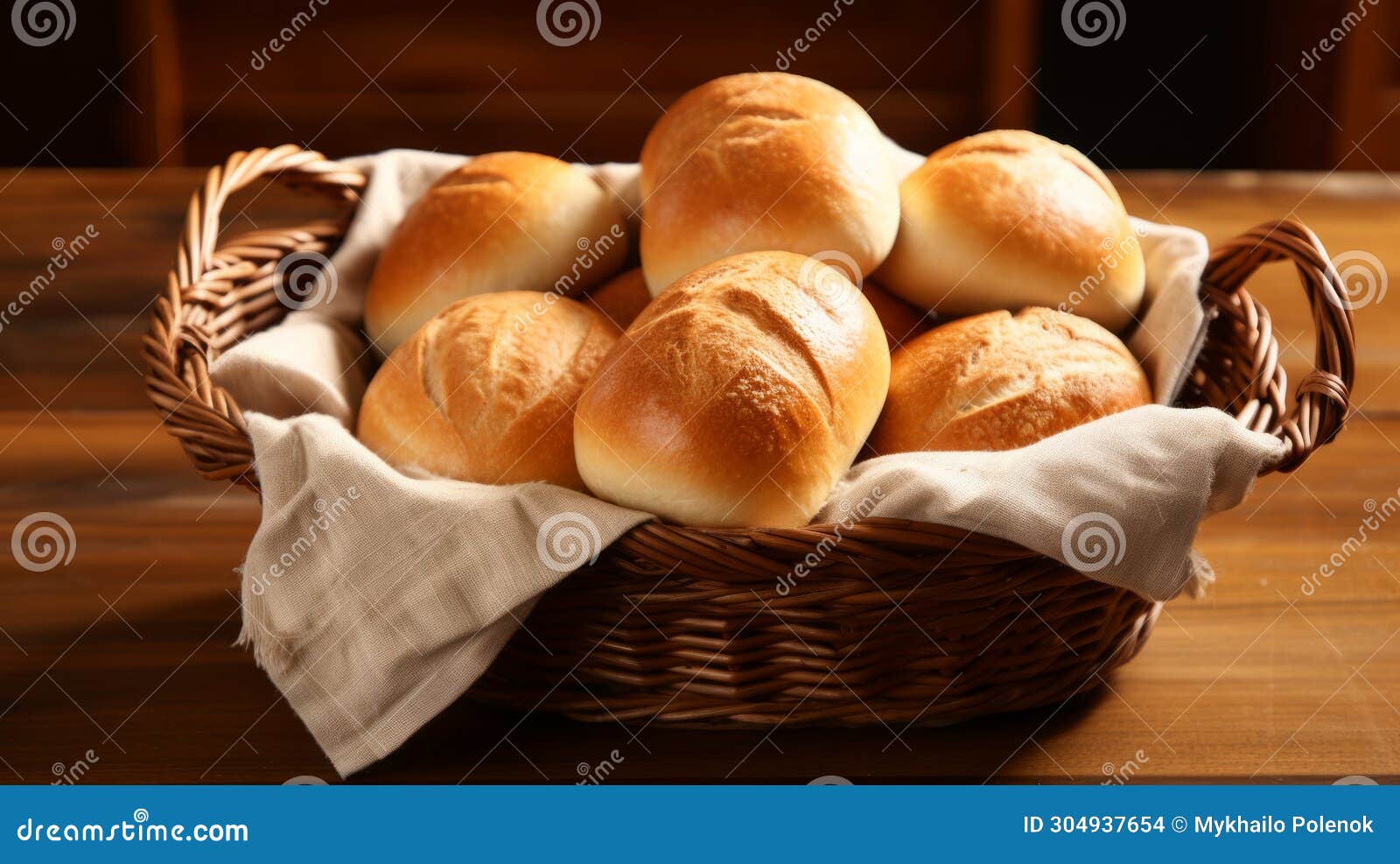 Many Different Types of Fresh Bread, Close Up. Neural Network AI ...