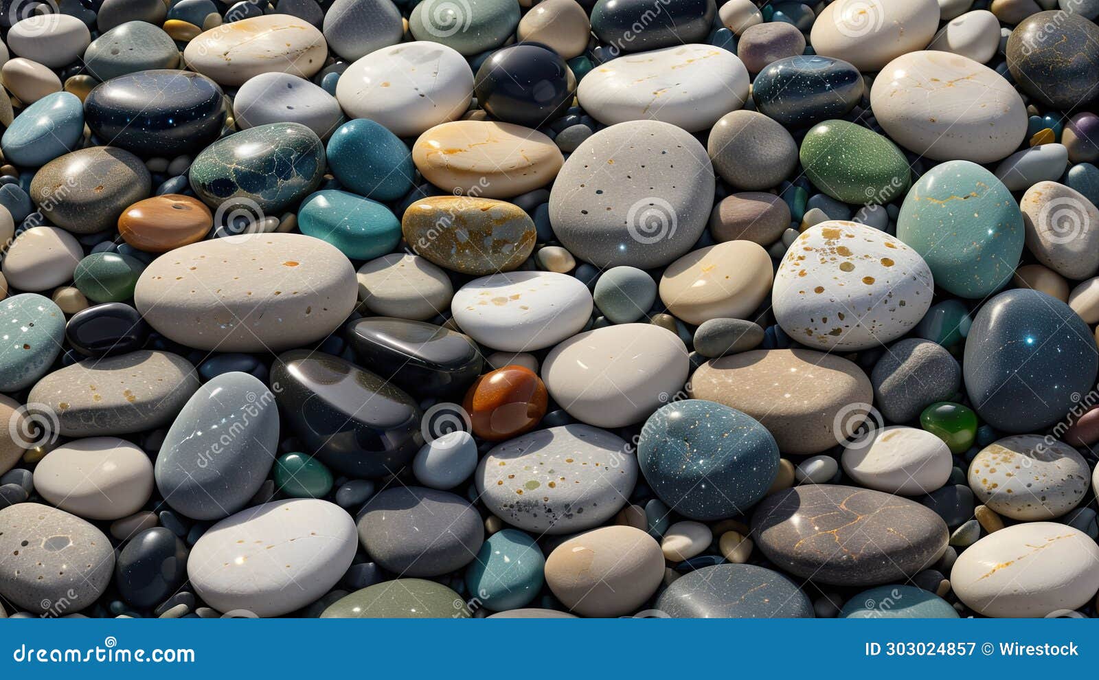 Many Different Types of Pebbles and Rocks on the Beach As a Background ...