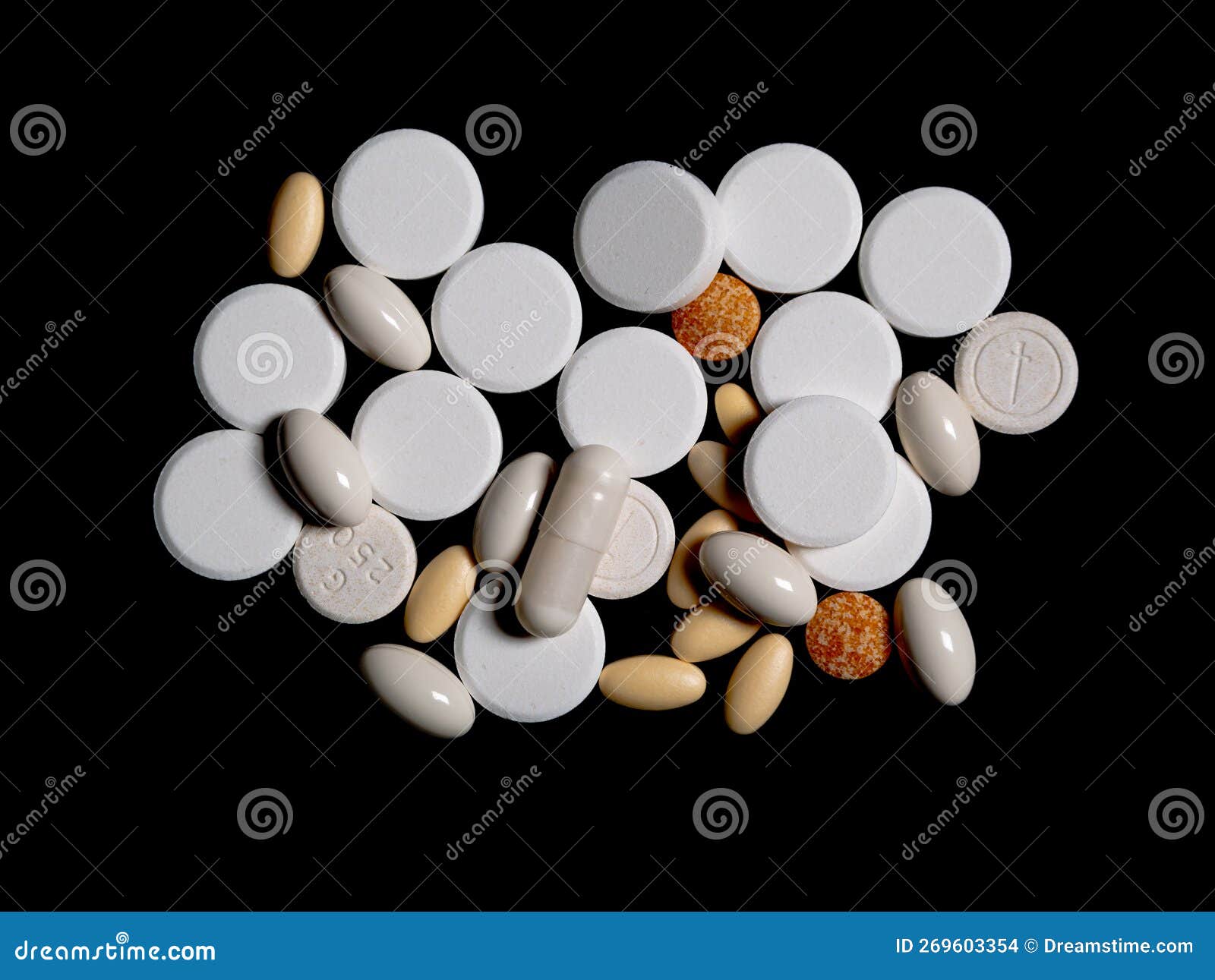 Many Different Types of Pills or Medicine Drugs Stock Photo - Image of ...