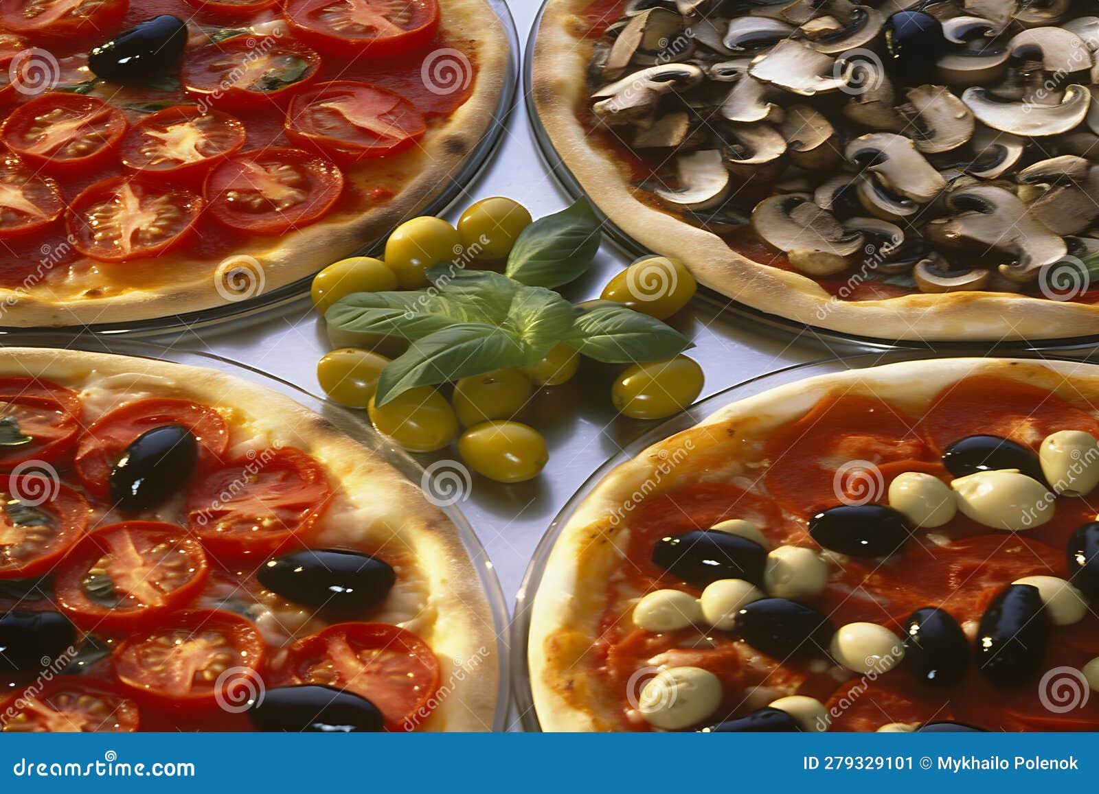 Many Different Types of Pizza. Neural Network AI Generated Stock ...