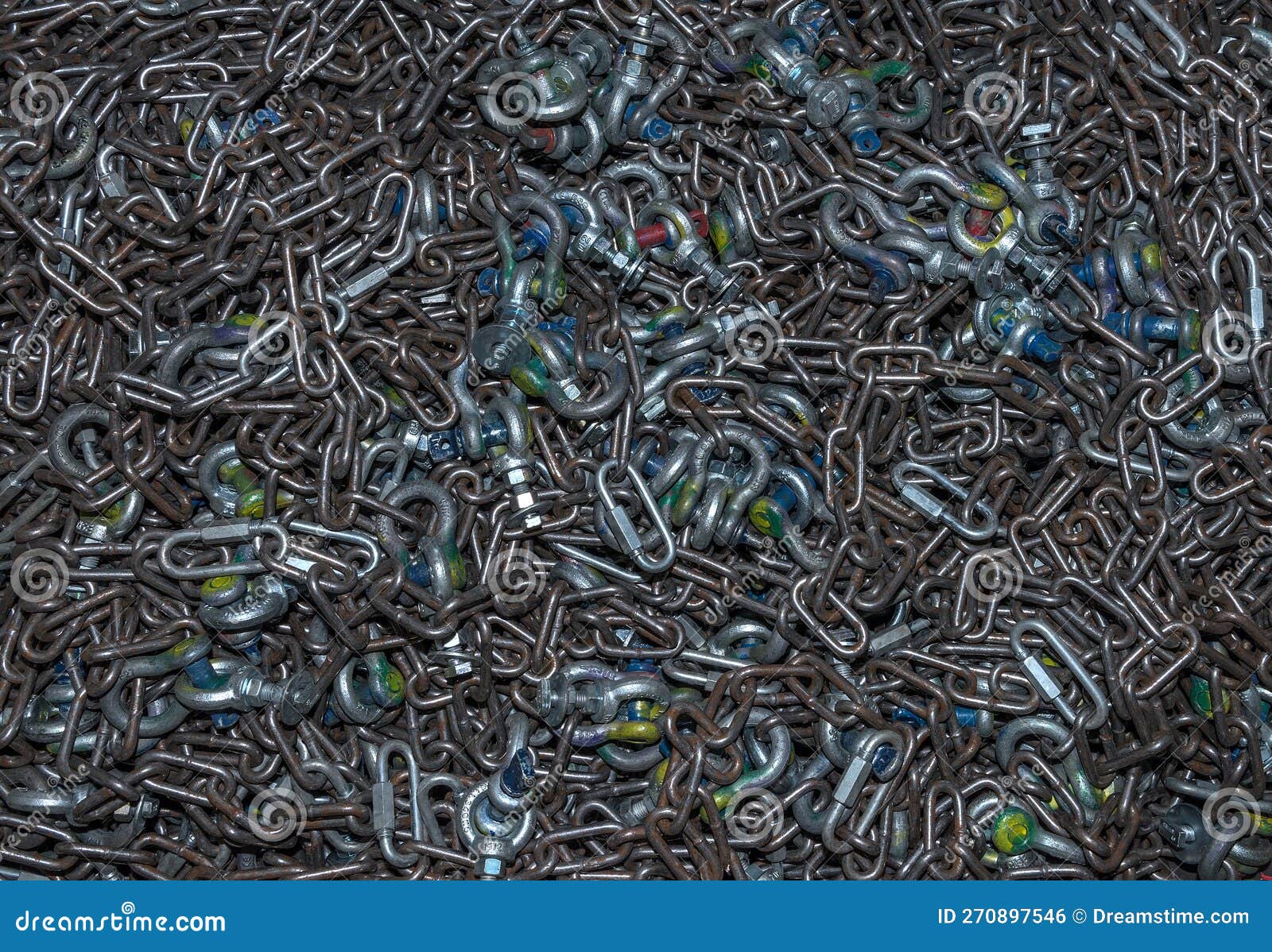 Many Different Types of Used Iron Shackles Stock Photo - Image of ...