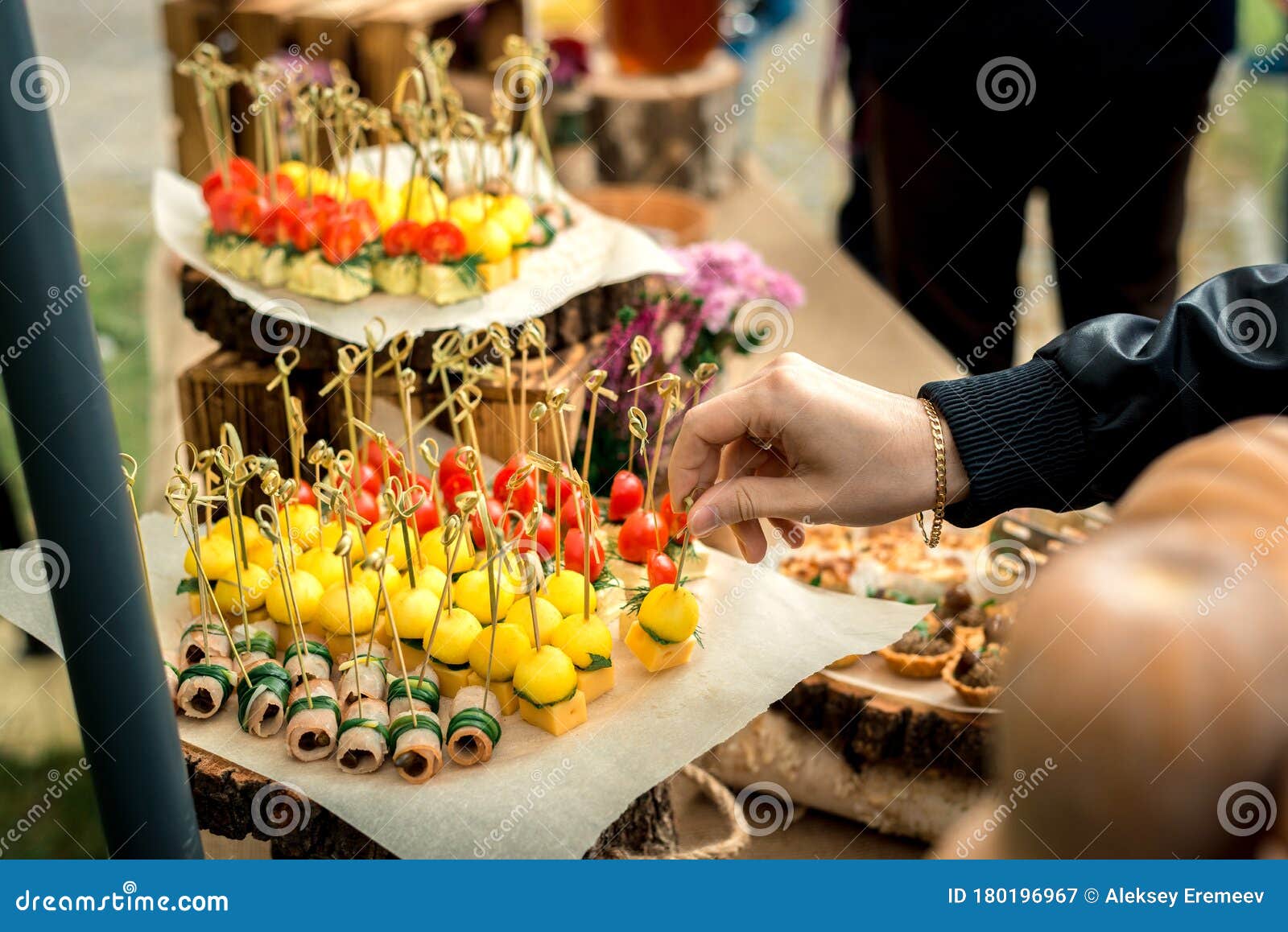 Many Canapes With Toothpicks Royalty-Free Stock Photo | CartoonDealer ...