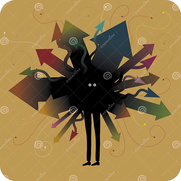 Many directions stock vector. Illustration of arrow, movement - 9930968