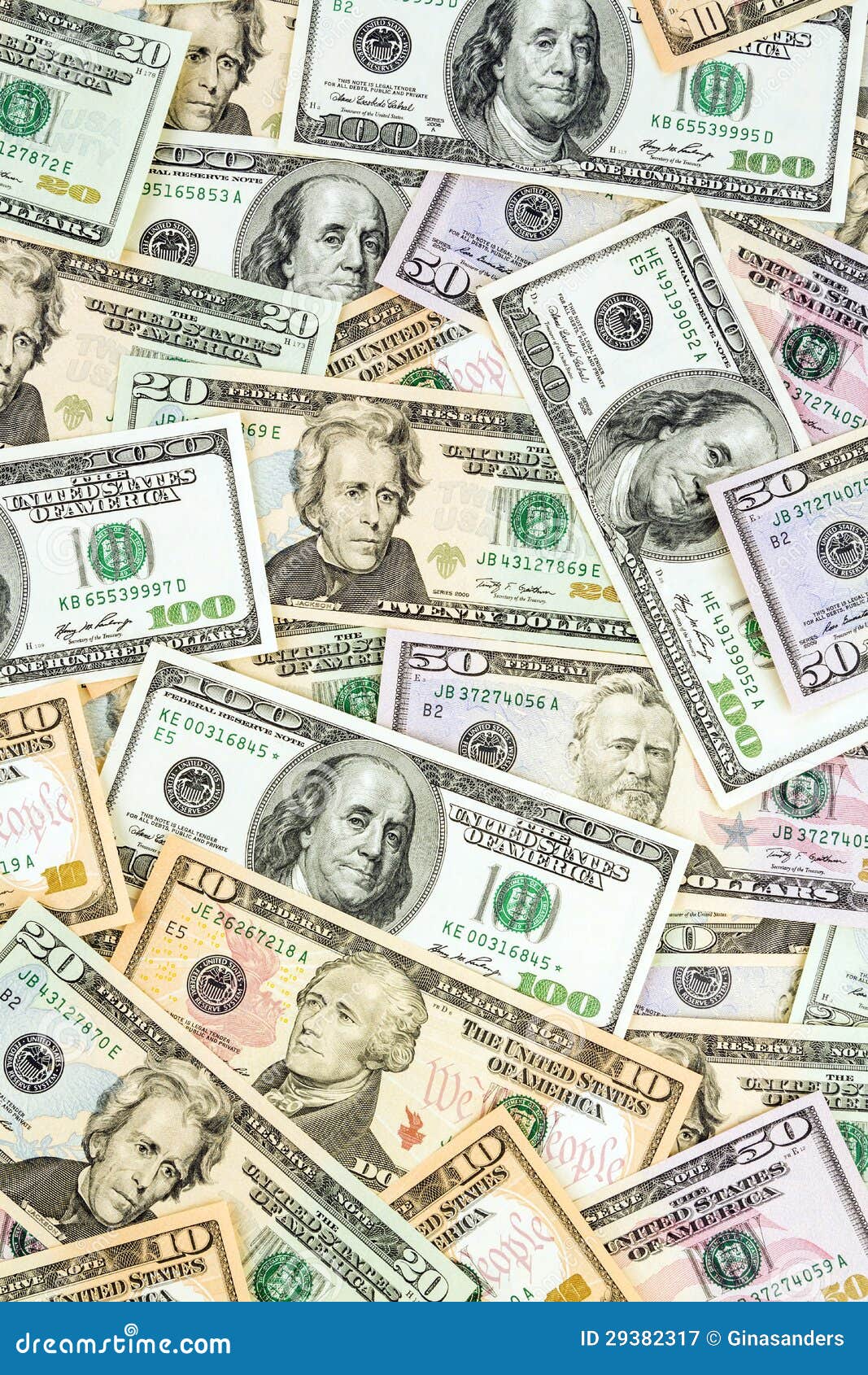 Many dollar bills stock image. Image of credit, report - 29382317