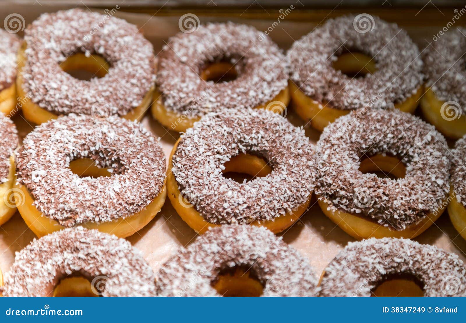 Many of donuts in a box stock image. Image of chocolate - 38347249