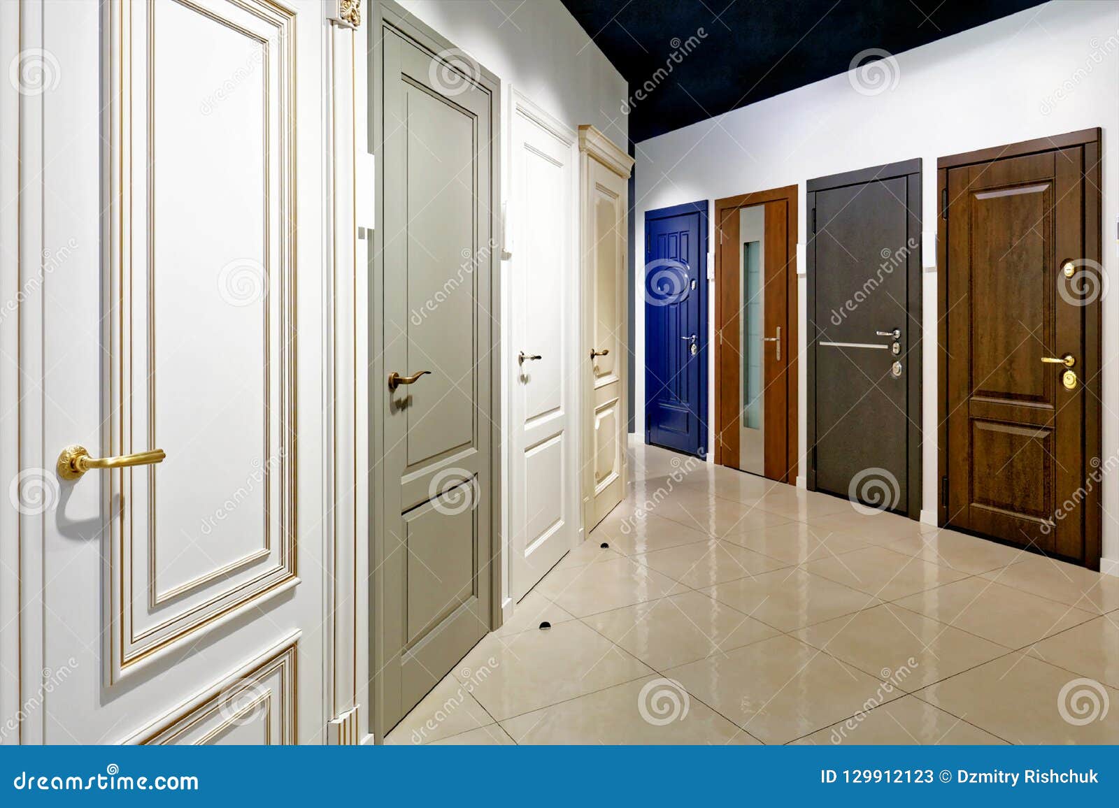 Many doors in a row stock image. Image of honour, multiple - 129912123