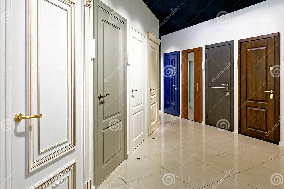 Many doors in a row stock image. Image of honour, multiple - 129912123