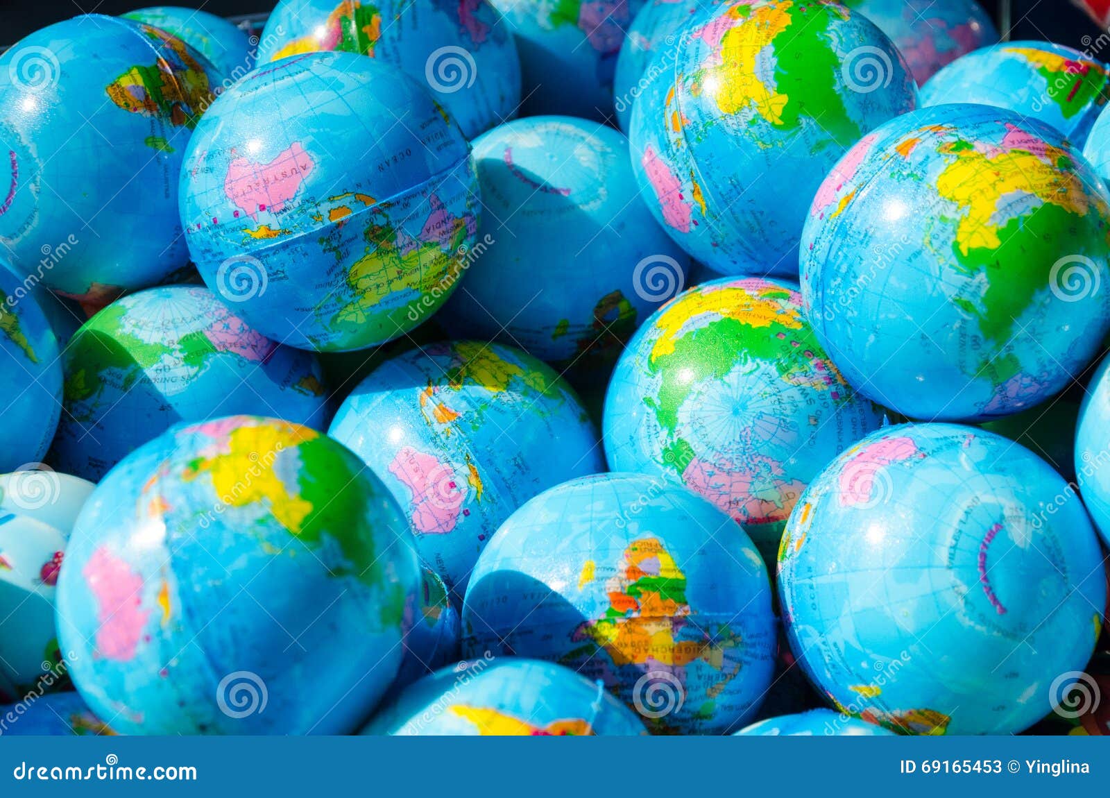 Many earth globes stock image. Image of glass, smile - 69165453