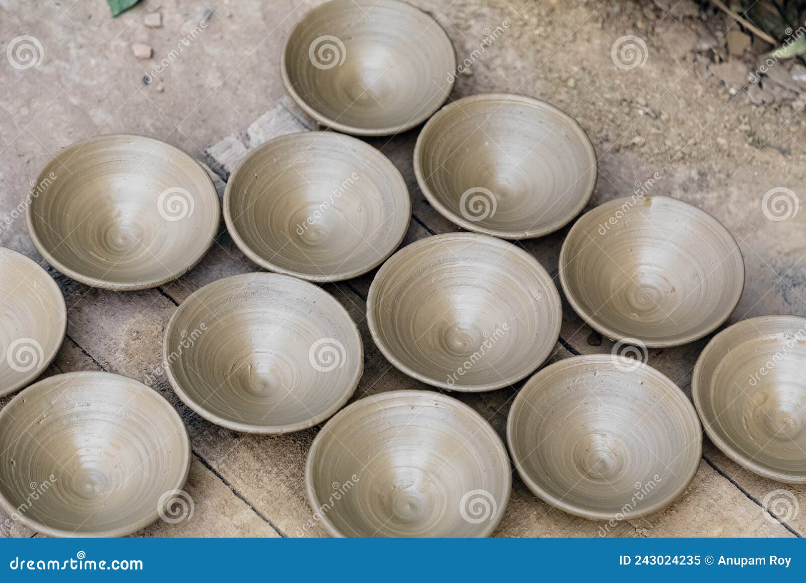 Many Earthen Pots or Clay Pots are Kept for Drying in the Sun in the ...