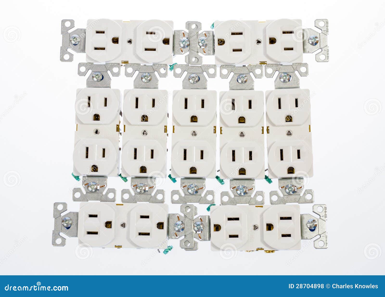 Many Electrical Outlets on a Table Stock Photo - Image of utility, plug ...