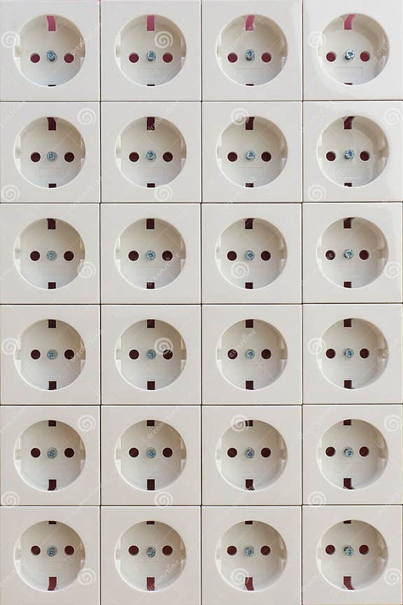 Electrical Socket Outlets Texture Stock Photo - Image of nick, contact ...