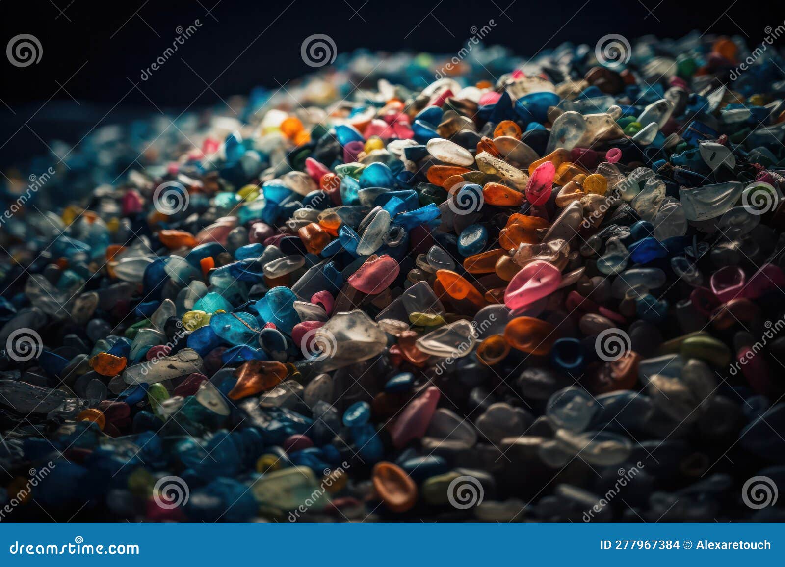 Many Empty Plastic Bottles, Waste Recycling Concept. Stock Illustration ...