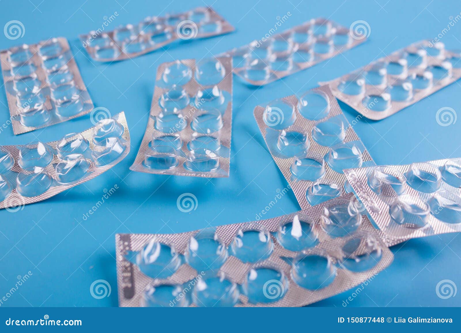Many empty tablet packs stock photo. Image of overdose - 150877448