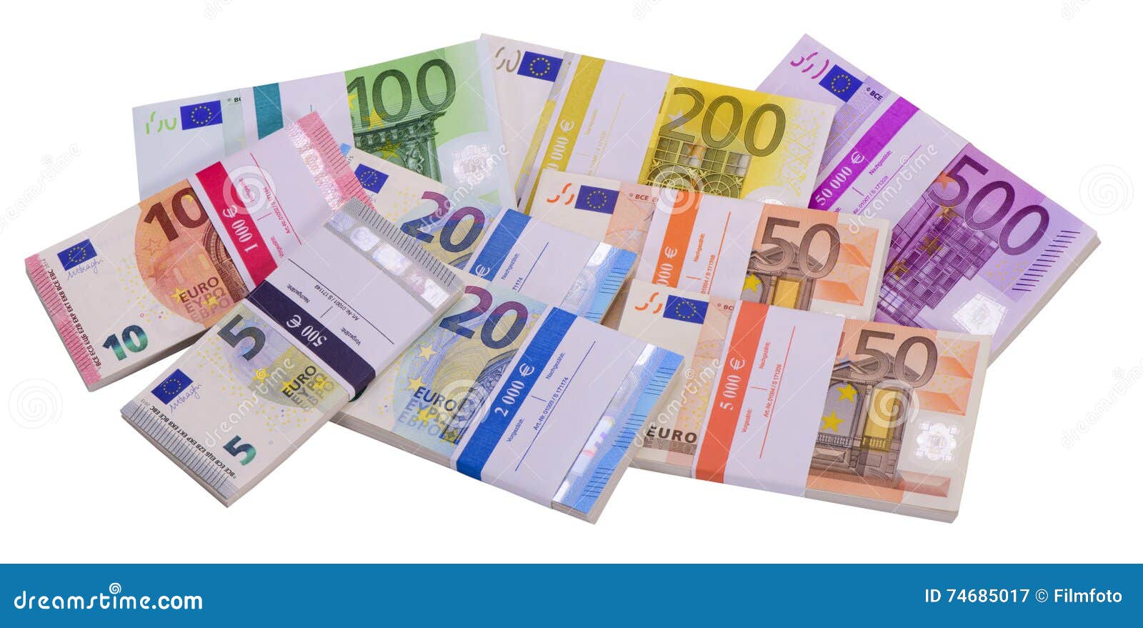 Many Euro Banknotes As Group Stock Image - Image of group, investment ...
