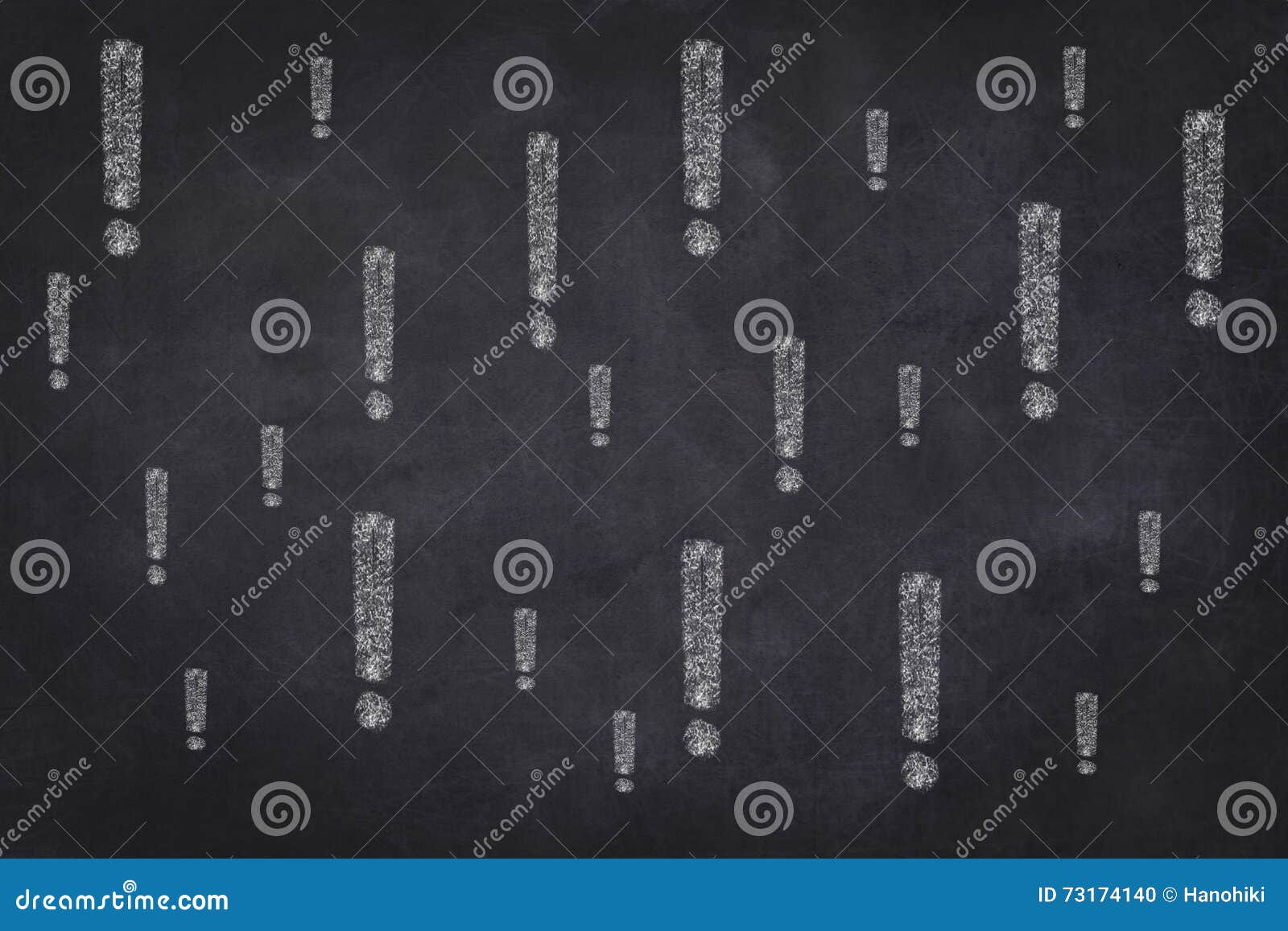Many Exclamation Marks - Chalkboard Background Stock Illustration ...