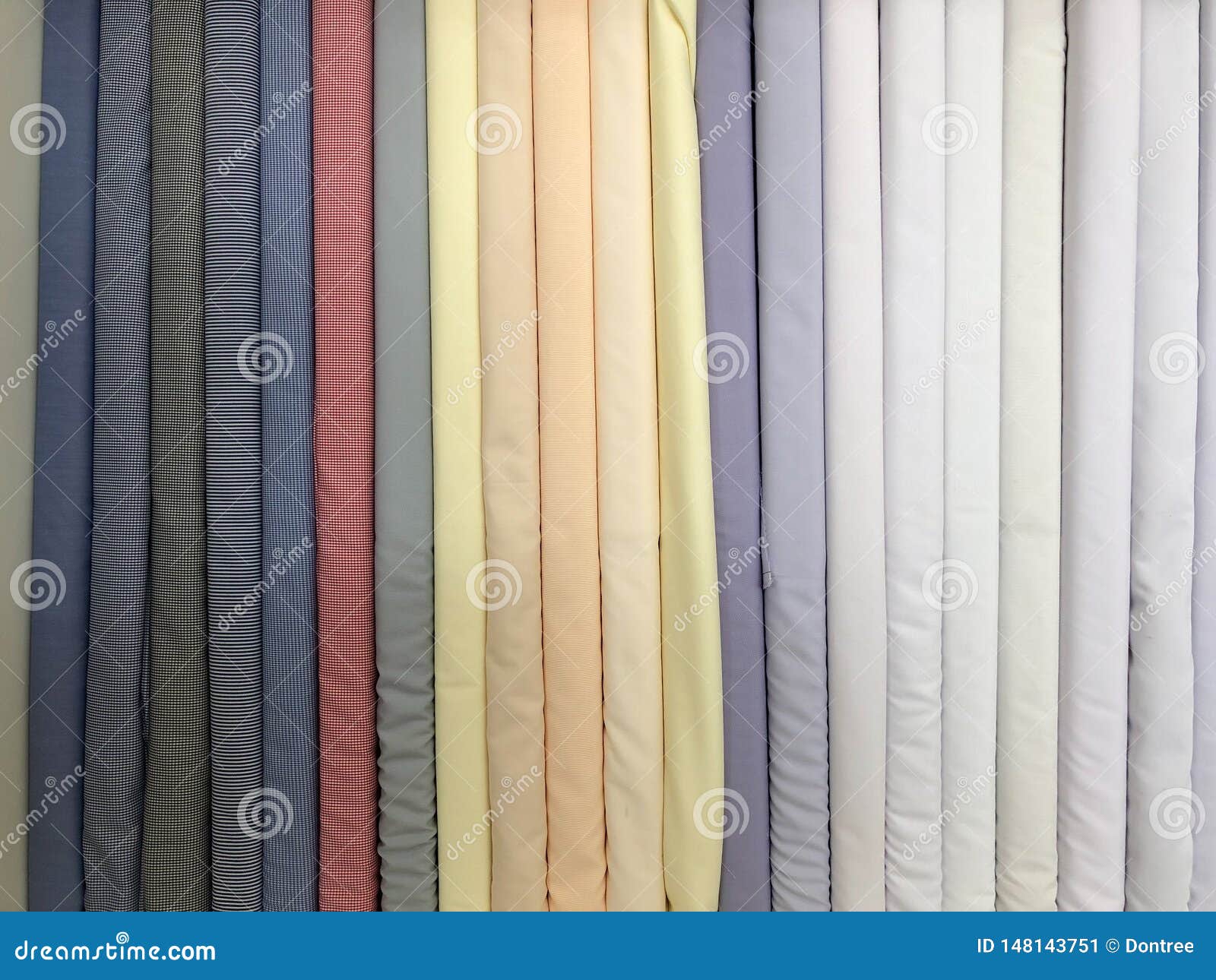 Many Fabrics of Various Colored Fabrics Stock Image - Image of drapery ...