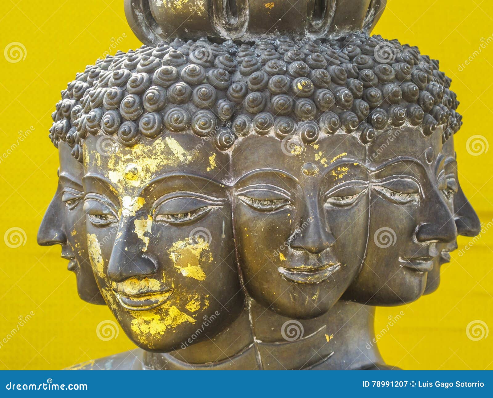 Many Face Statue in Bangkok Stock Image - Image of religion, buddhism ...