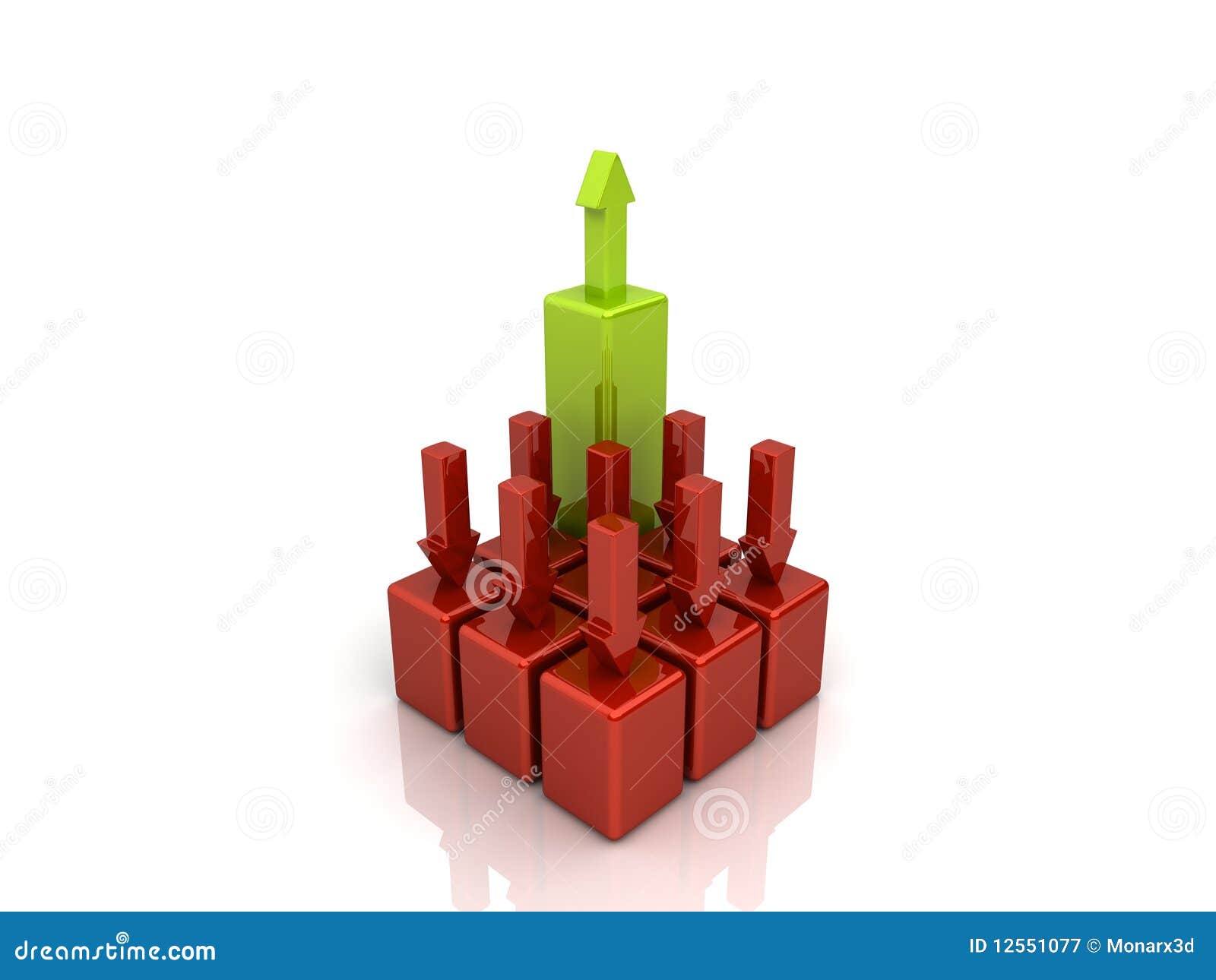 Many Falling Bars and One Rising Bar Stock Illustration - Illustration ...