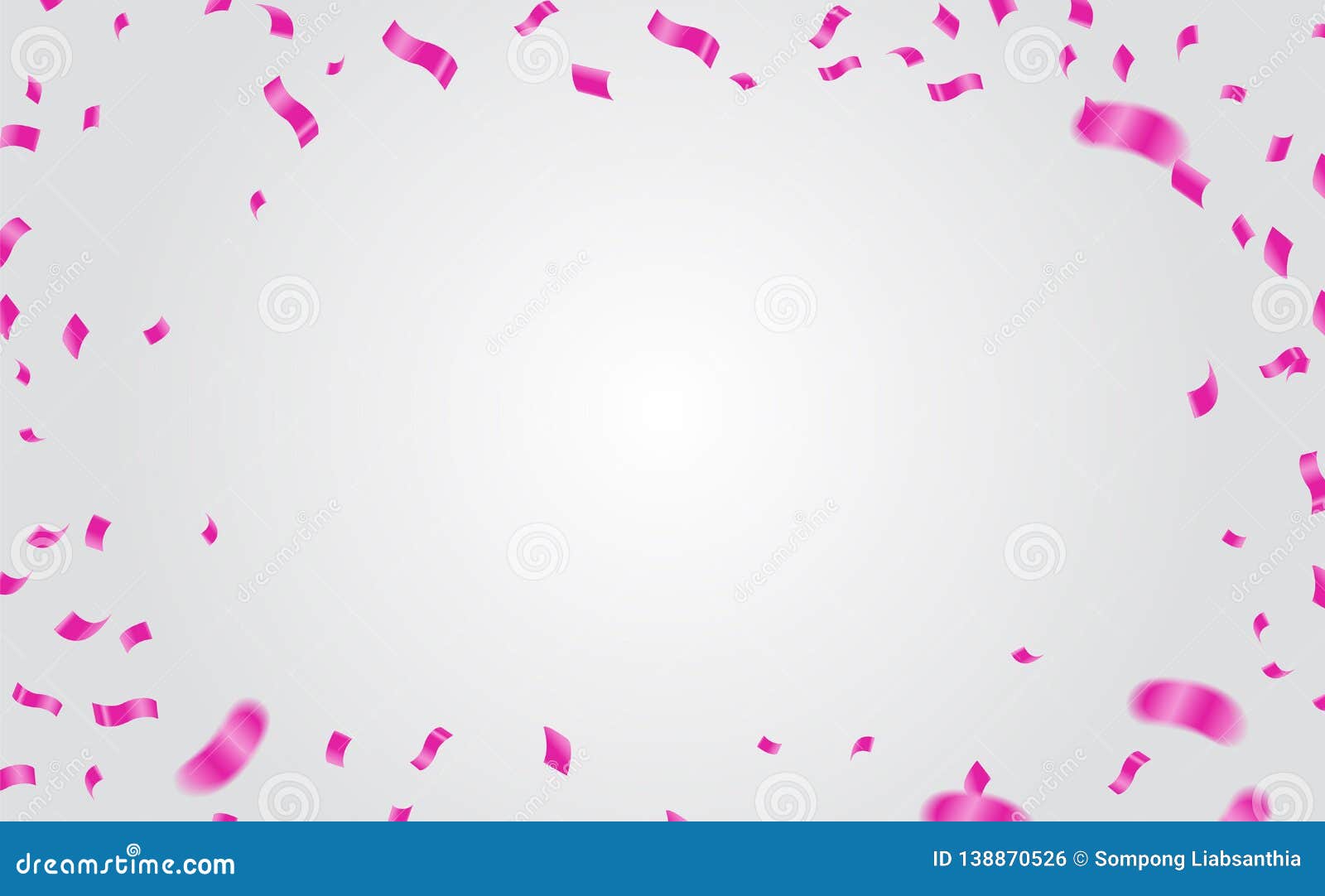 Many Falling Pink Tiny Confetti Isolated on White Background. Vector ...