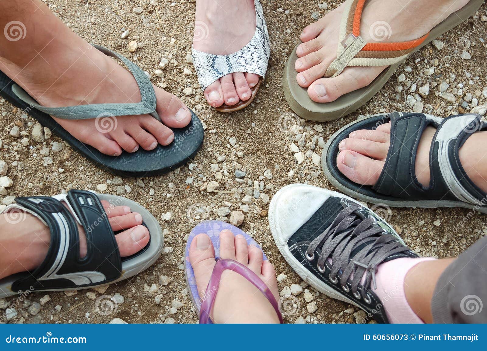 Many Feet Place on the Ground. Stock Image - Image of foot, people ...