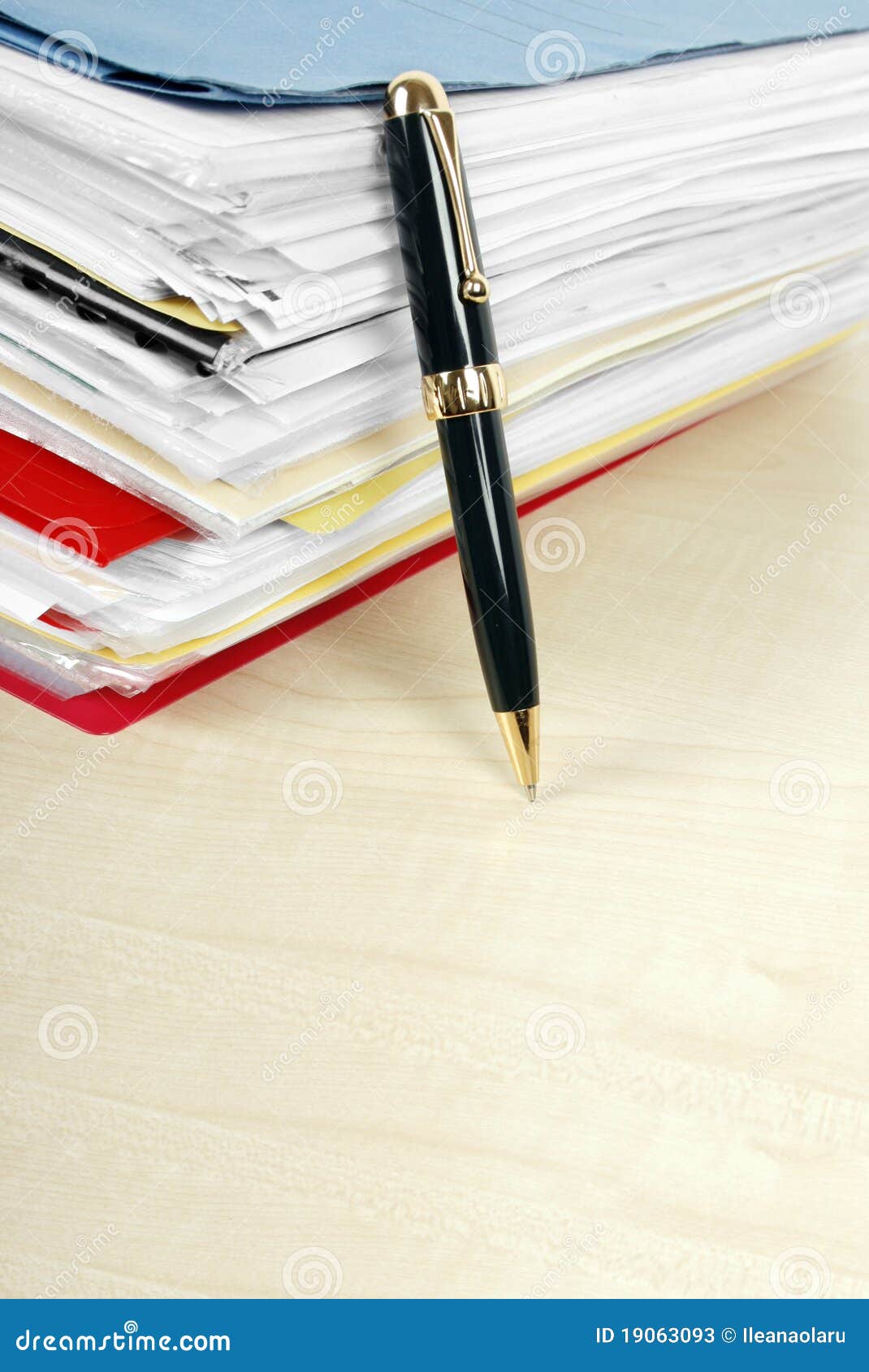 Many files and a pen stock image. Image of folder, frustration - 19063093