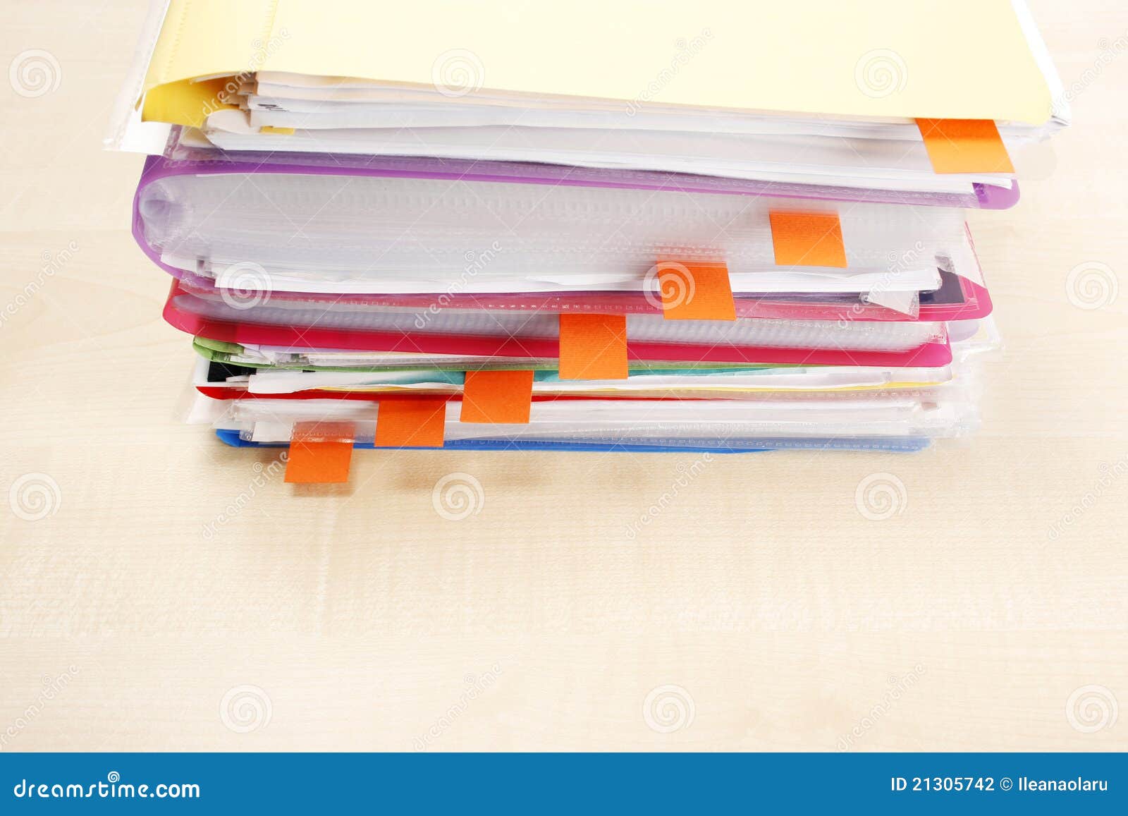 Many Files and Sticky Notes Stock Photo - Image of paper, patience ...