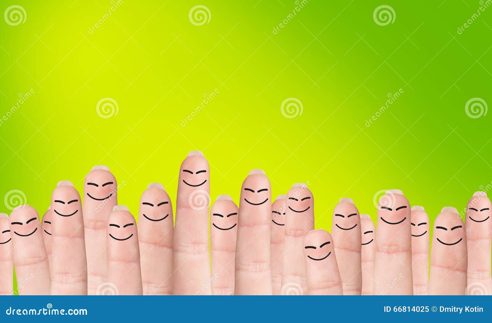 Many Fingers With Drawn Faces Stock Photo | CartoonDealer.com #68683212
