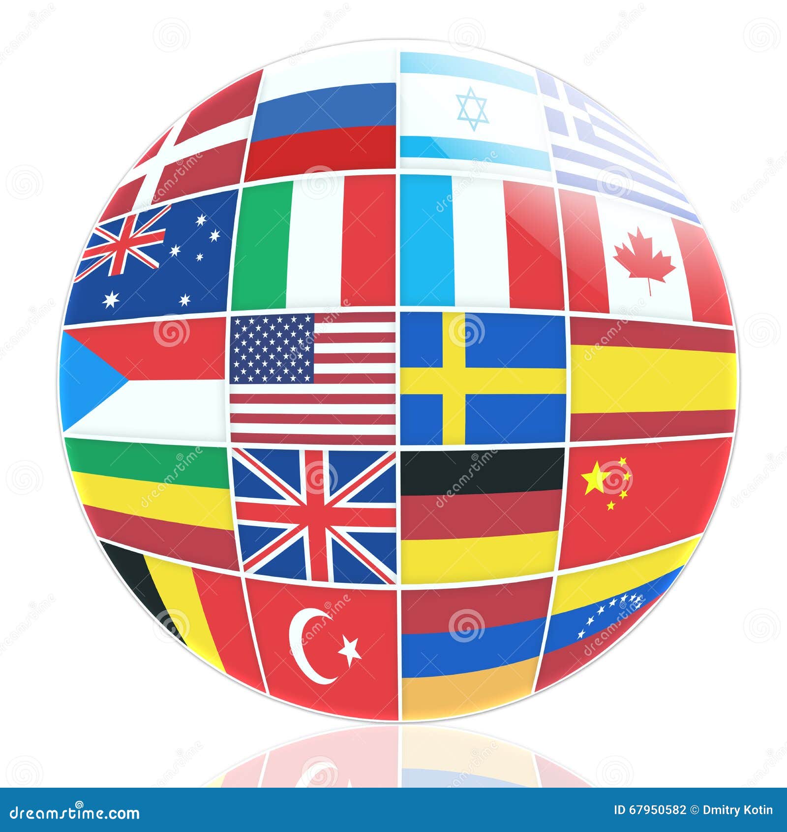 Many Flags of Different Countries Stock Illustration - Illustration of ...