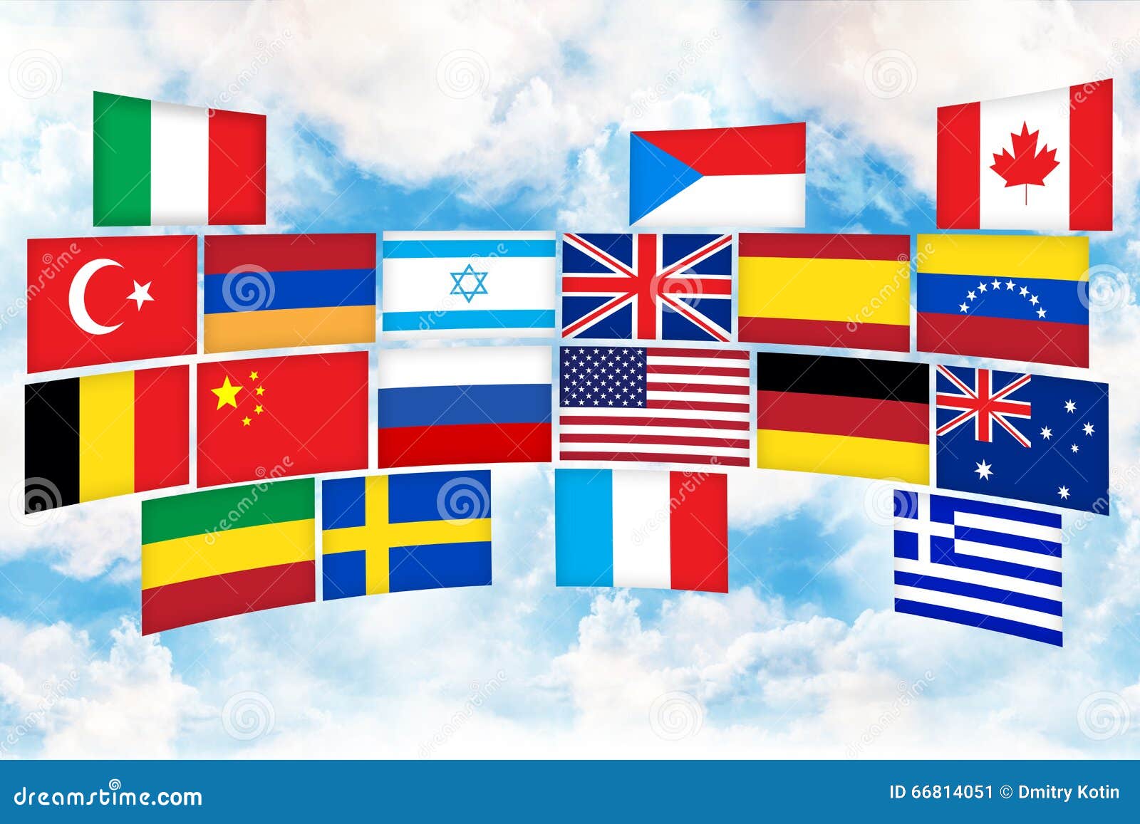 Many Flags of Different Countries Stock Image - Image of culture, group ...