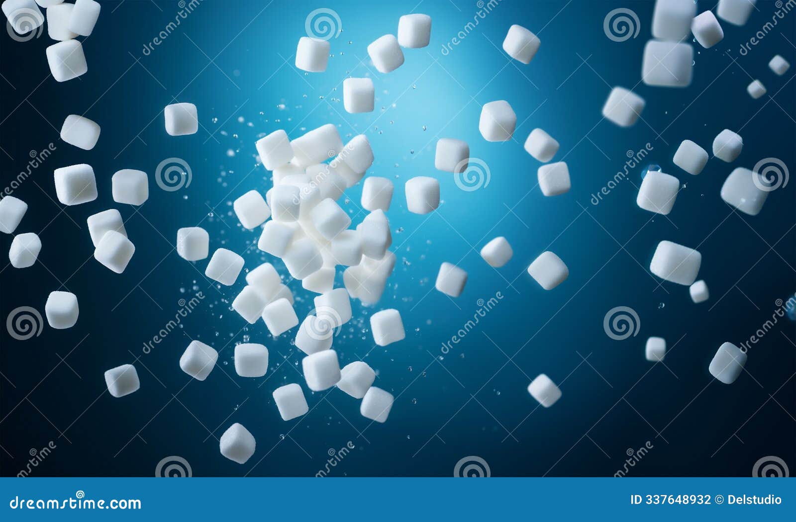White Sugar Or Salt Pile. Hand Rashes Grains. Refined Sugar, Unhealthy ...