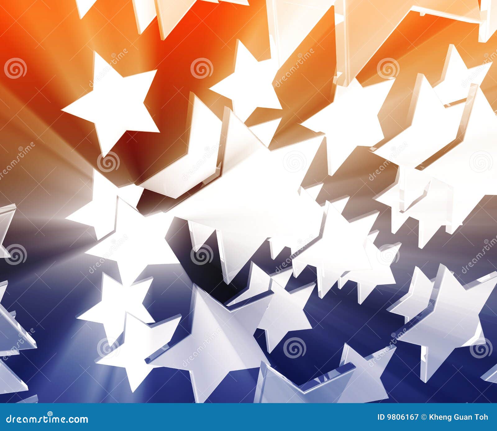 Many flying stars stock illustration. Illustration of quick - 9806167