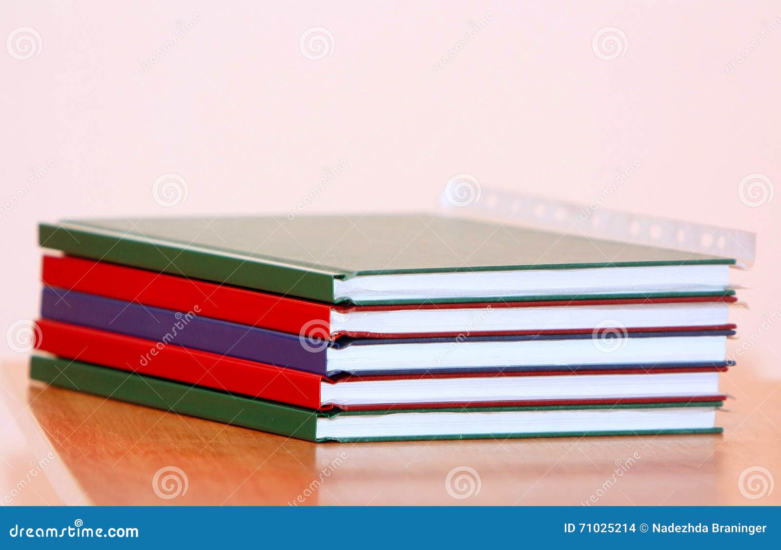 Many Folders on the Office Desk. Stock Photo - Image of brochures, blue ...