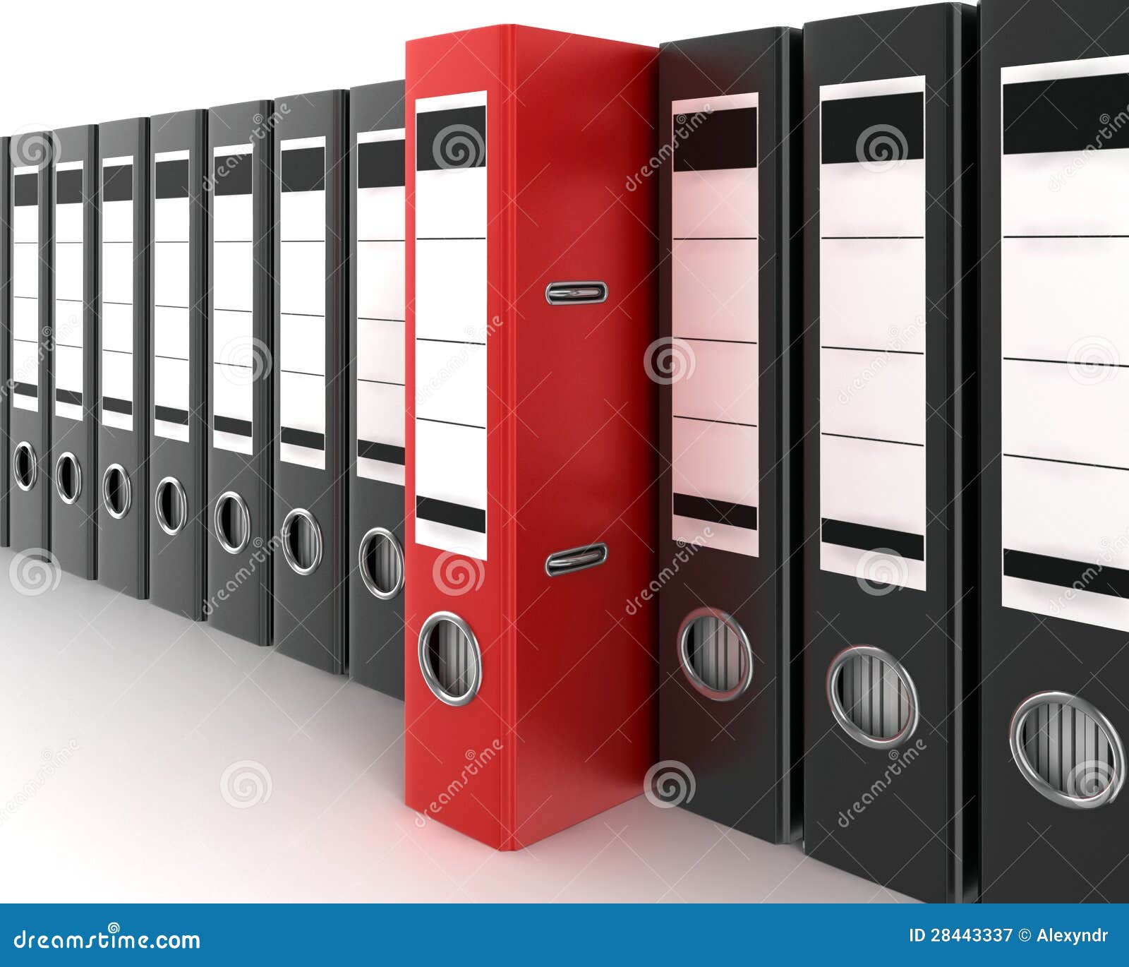 Many Folders on White Background Stock Illustration - Illustration of ...