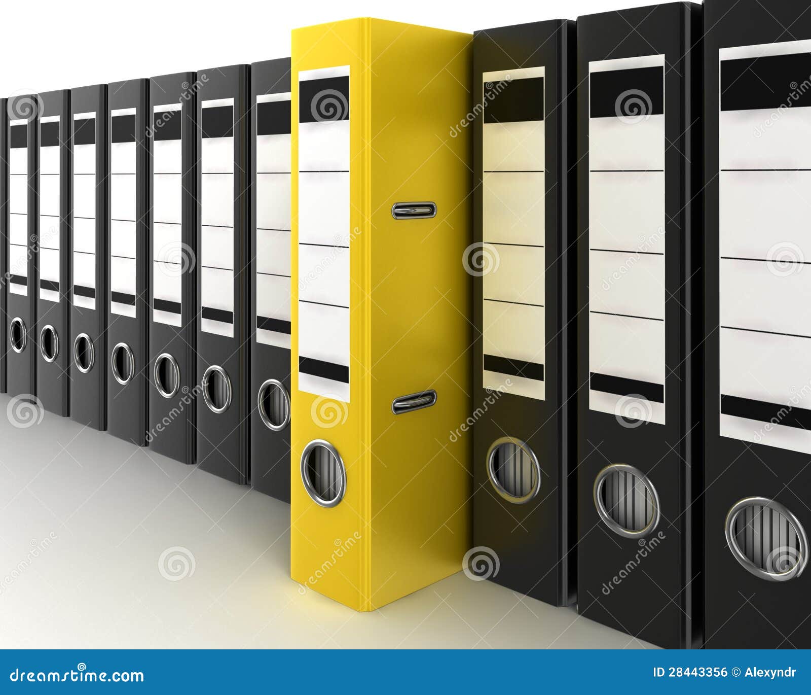 Many Folders on White Background Stock Illustration - Illustration of ...