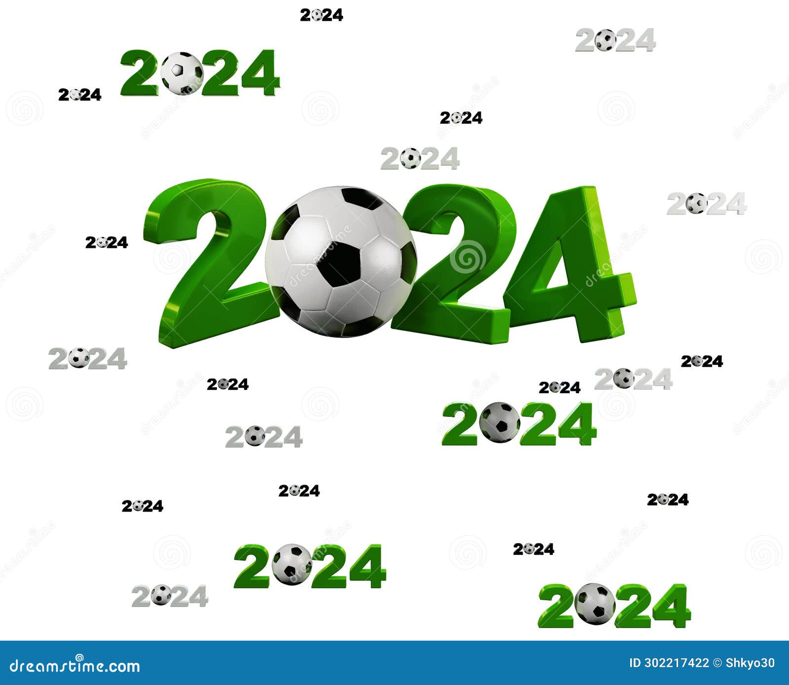 Many Football 2024 Designs with Many Balls on White Stock Illustration ...