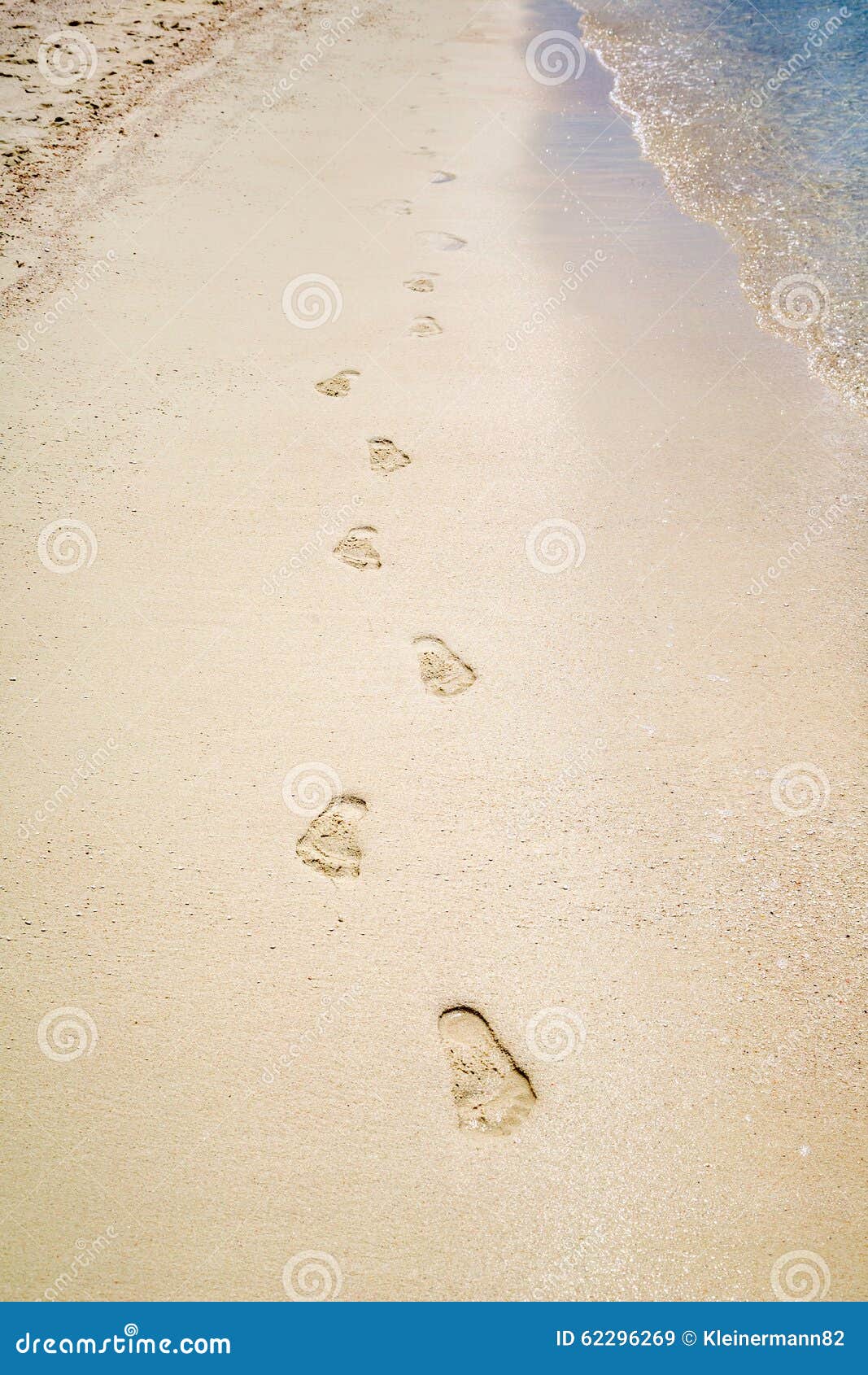 Many Footprints in the Sand Stock Image - Image of sand, alone: 62296269