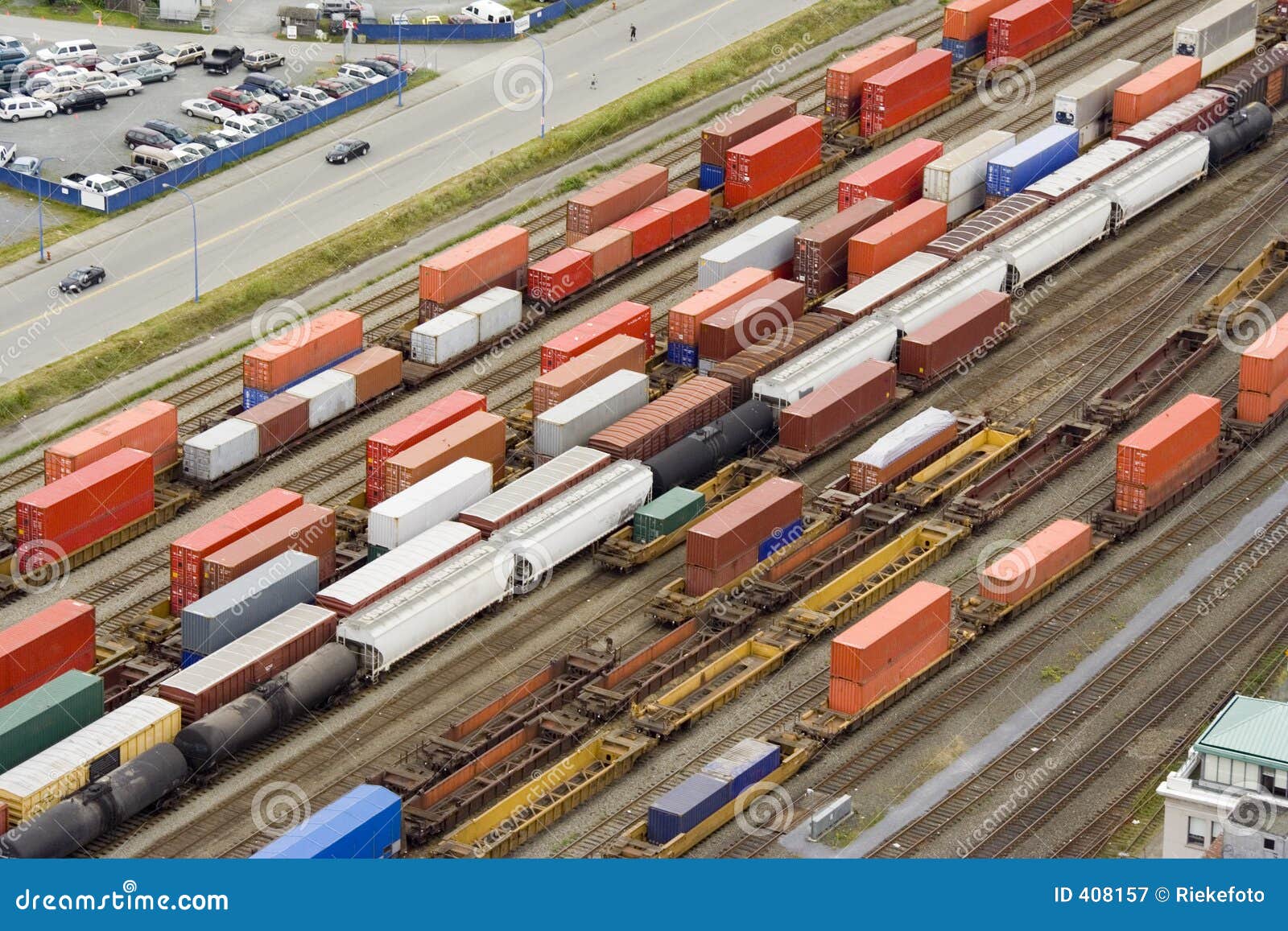 Many freightliners stock image. Image of forwarding, connection - 408157