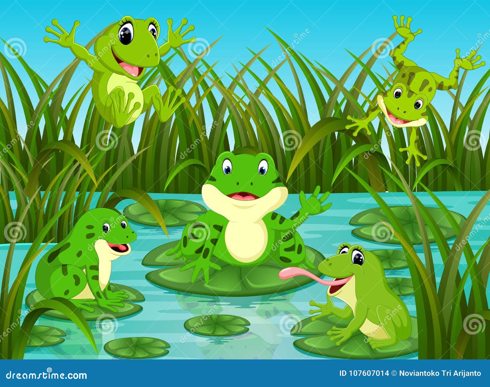 Two Frogs. Vector Illustration | CartoonDealer.com #7454366