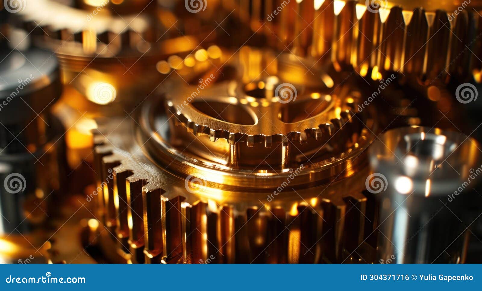 Many Gears Close Up Inside of a Machine. Stock Photo - Image of gear ...