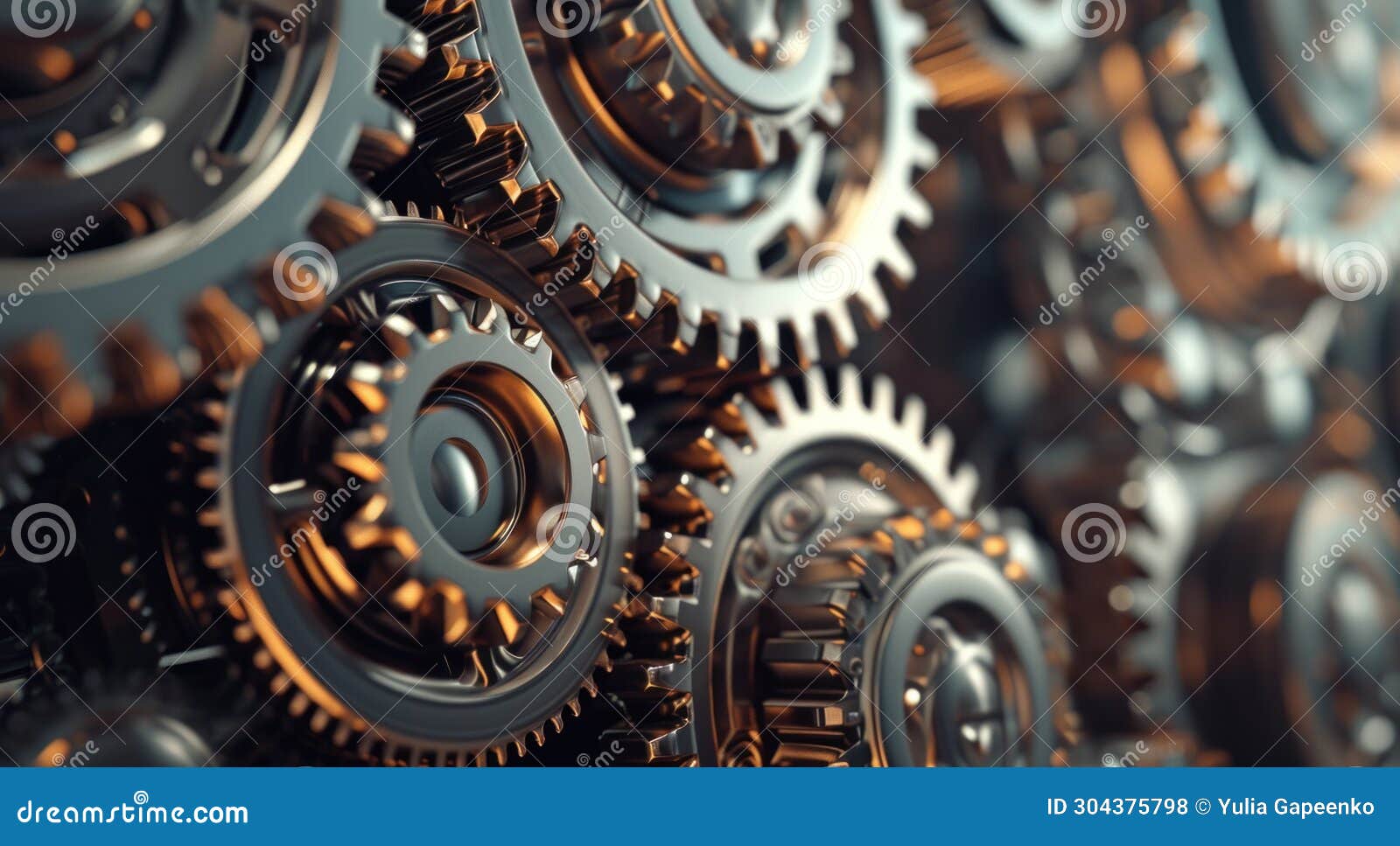 Many Gears Close Up Inside of a Machine. Stock Photo - Image of engine ...